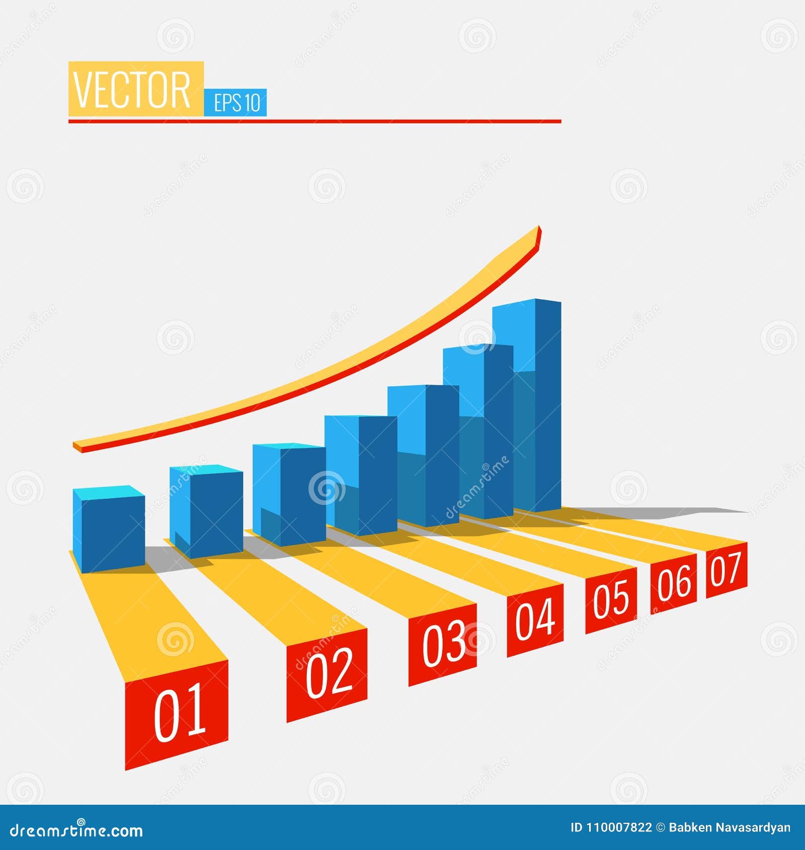 Growth blue chart stock vector. Illustration of growth - 110007822