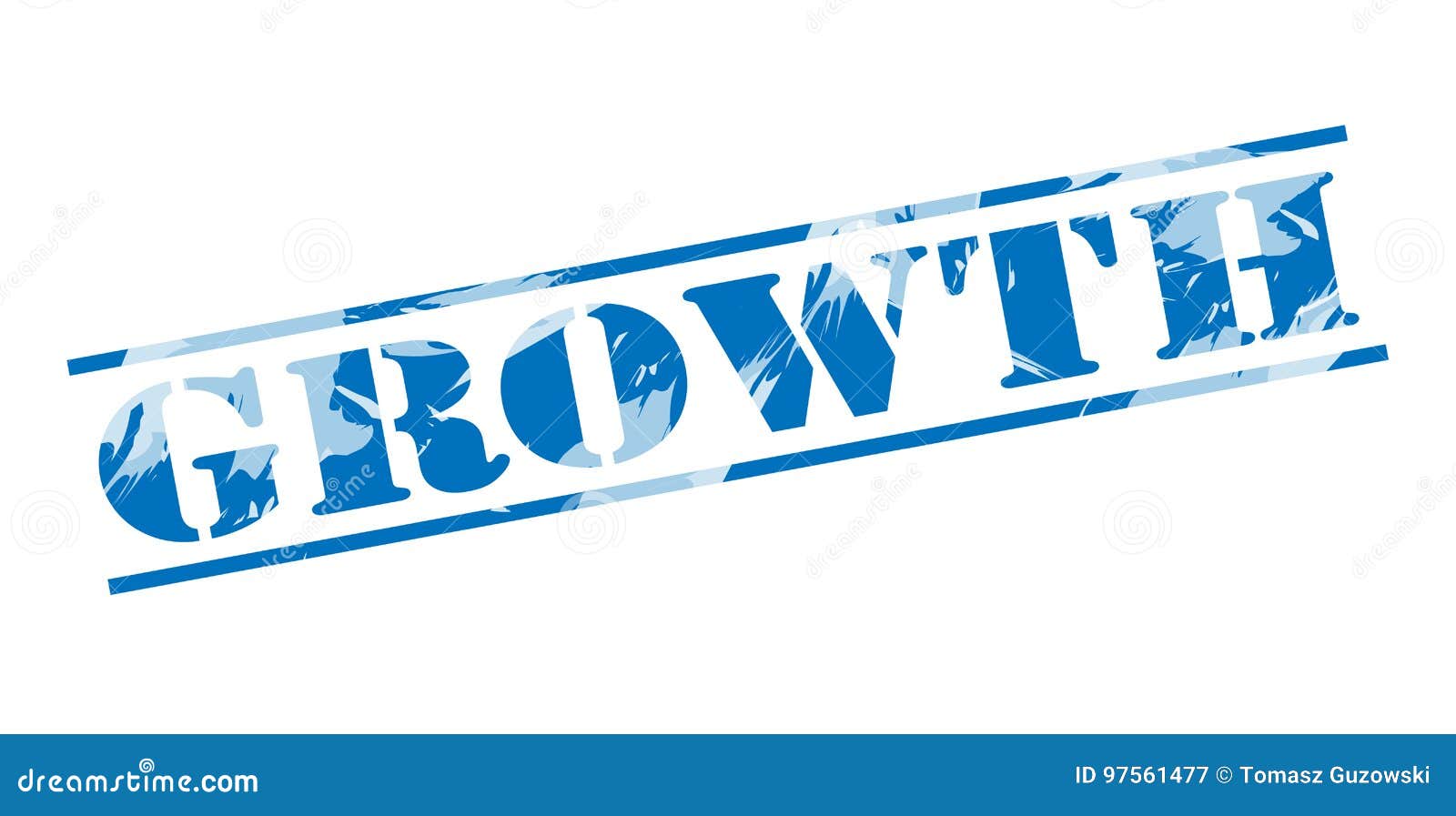 Growth blue stamp stock illustration. Illustration of background - 97561477