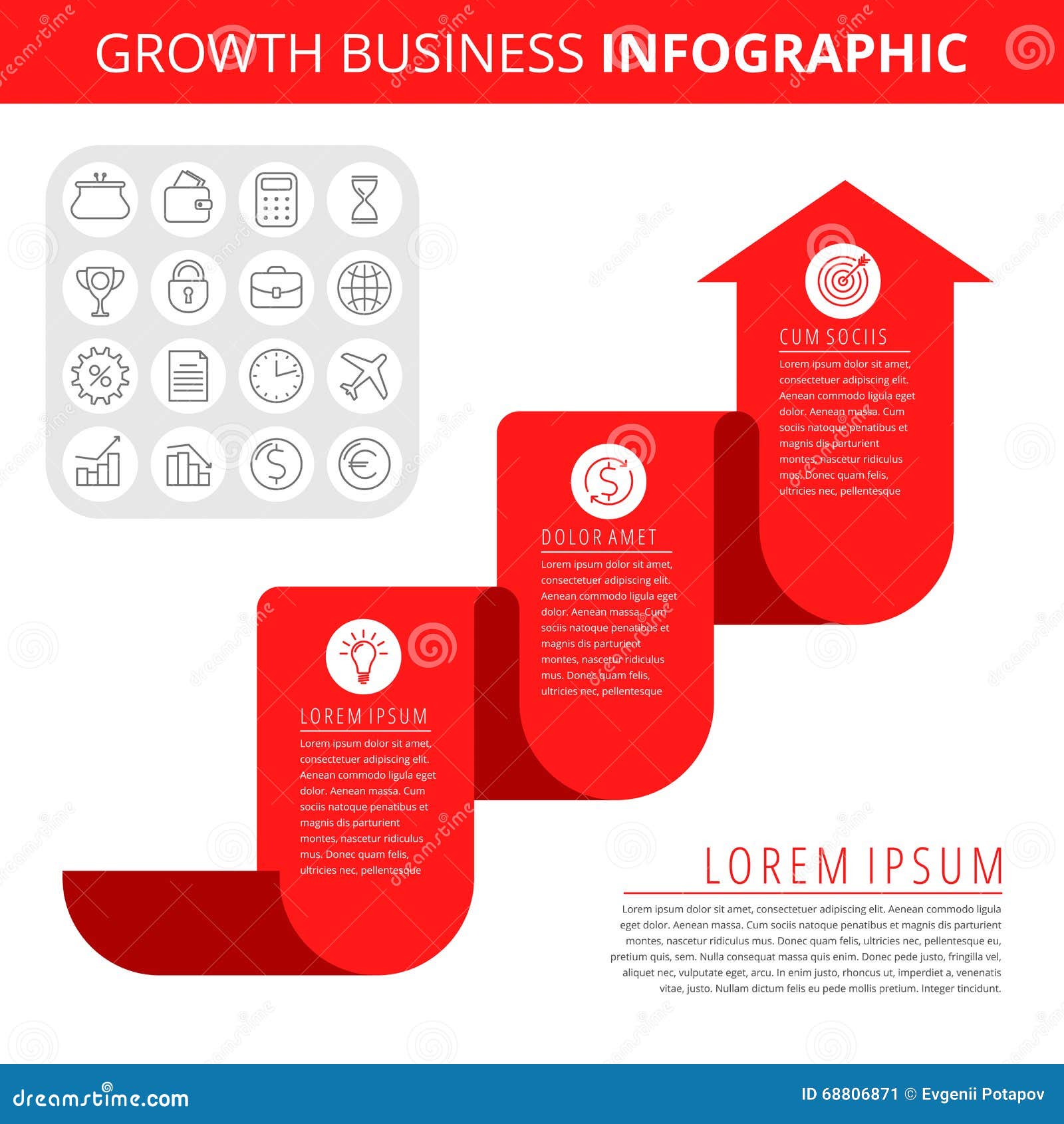 Growth Business Infographic Concept Stock Vector - Illustration of ...