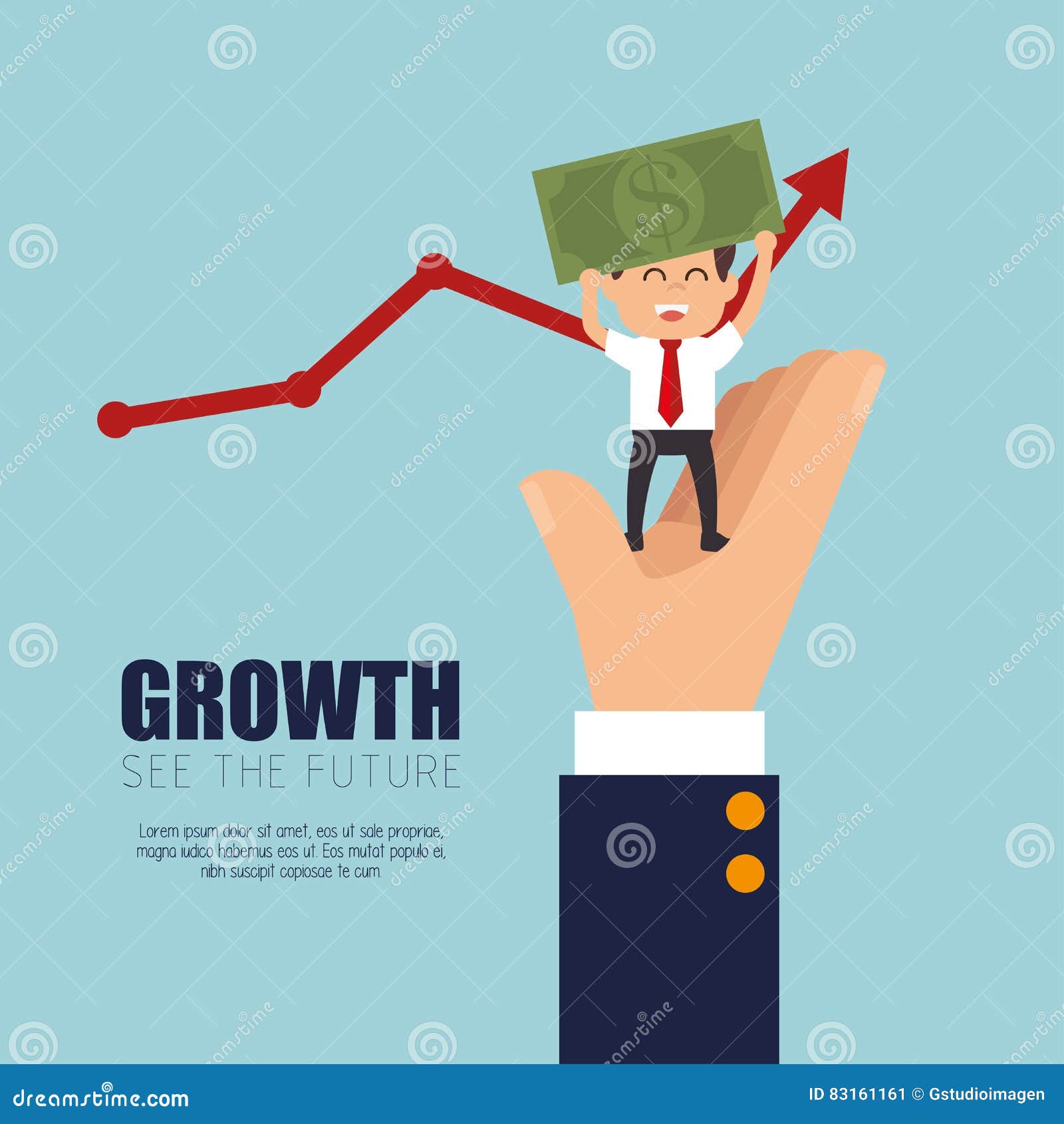 Growth Business Money Project Graphic Stock Illustration - Illustration ...