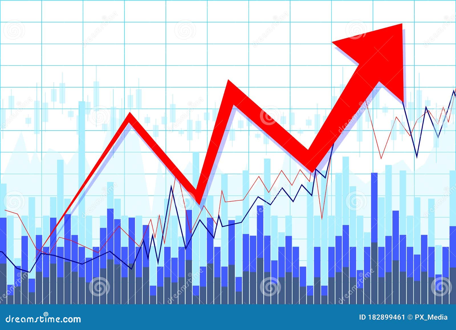 Financial Data - Growth Chart Stock Illustration - Illustration of ...
