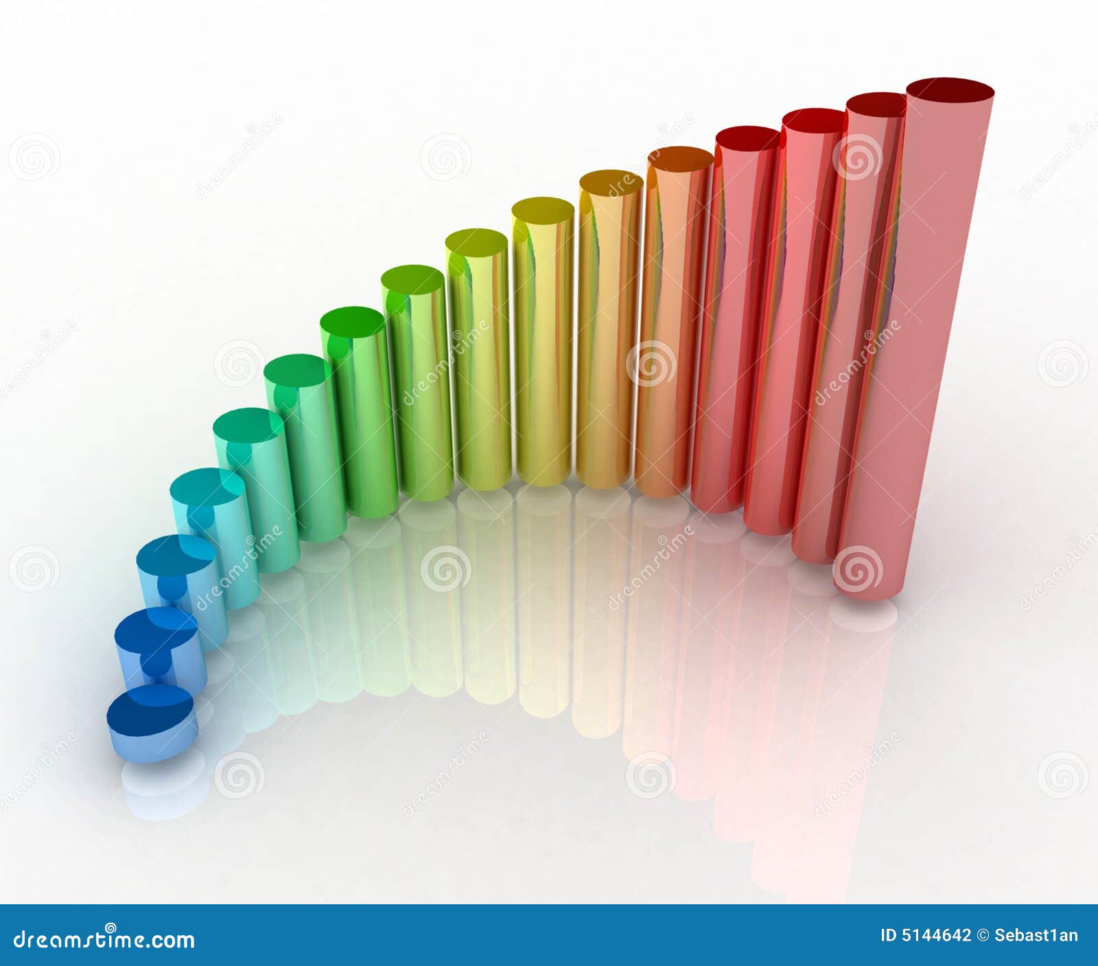 Growth chart stock illustration. Illustration of histogram - 5144642