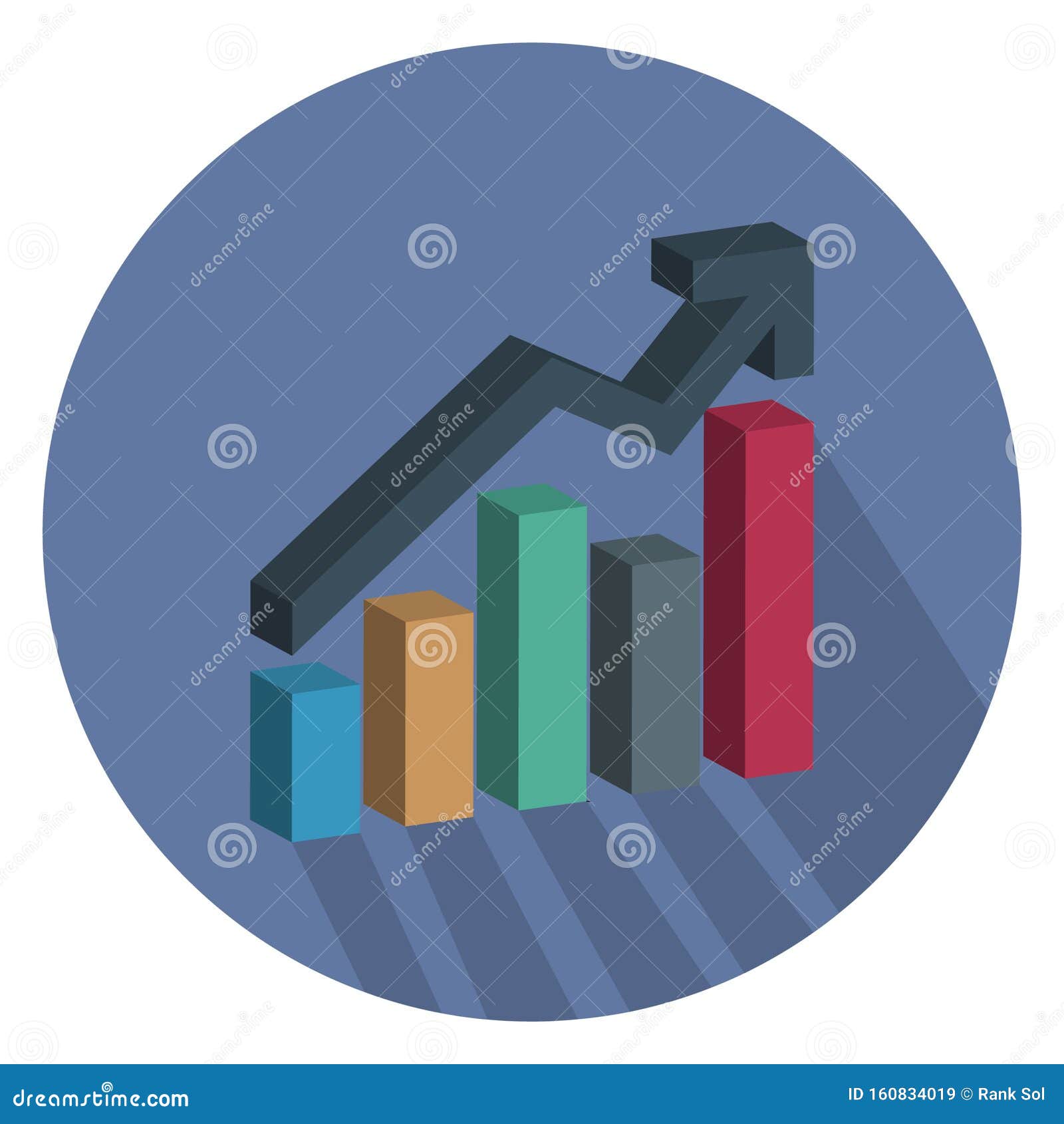 Growth Chart Color Vector Icon Fully Editable Stock Vector ...