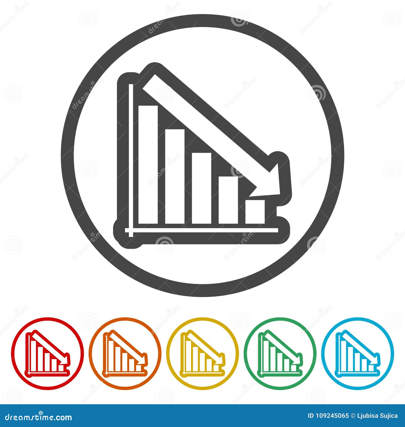 Growth Chart, 6 Colors Included Stock Vector - Illustration of ...