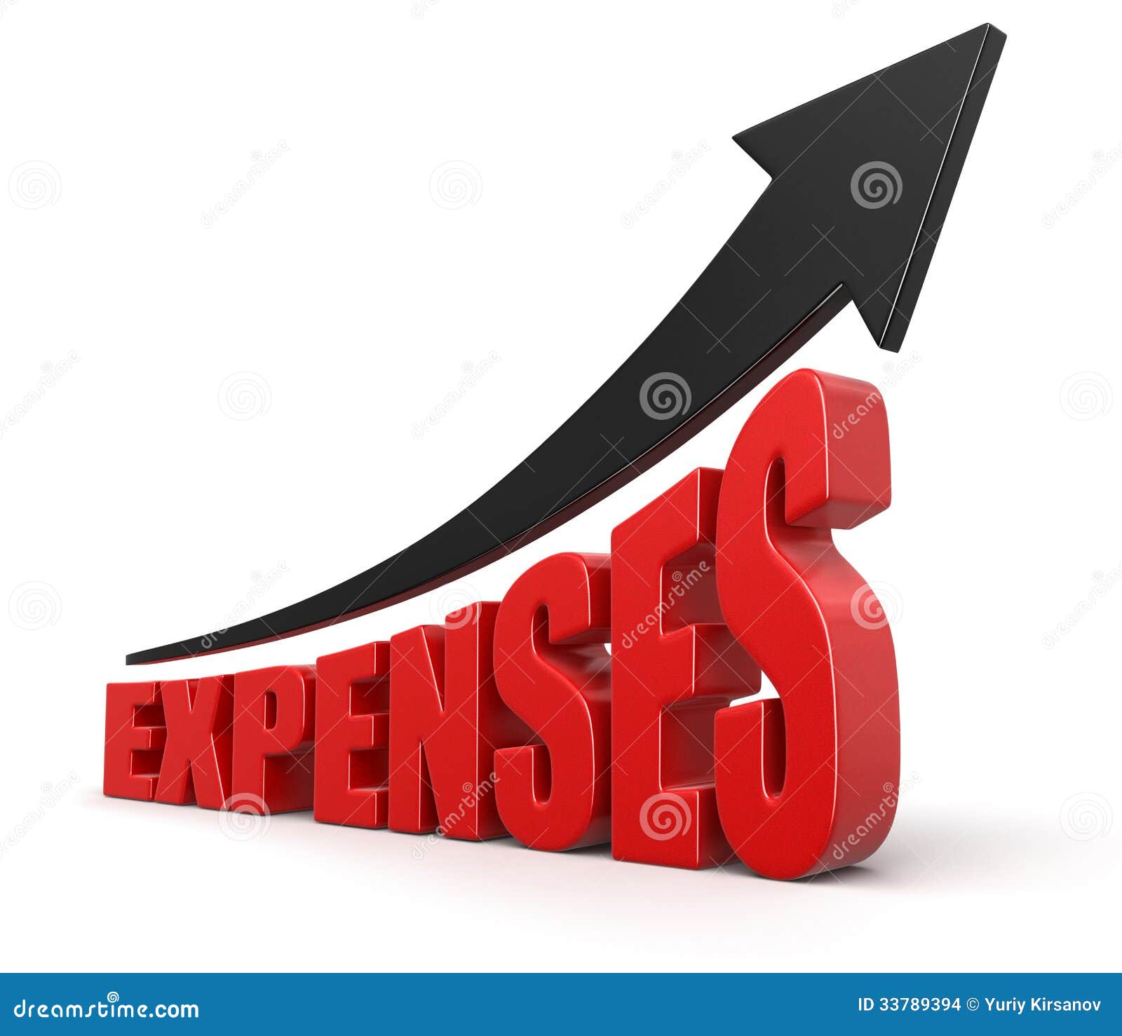 Growth Chart and Expenses (clipping Path Included) Stock Illustration ...