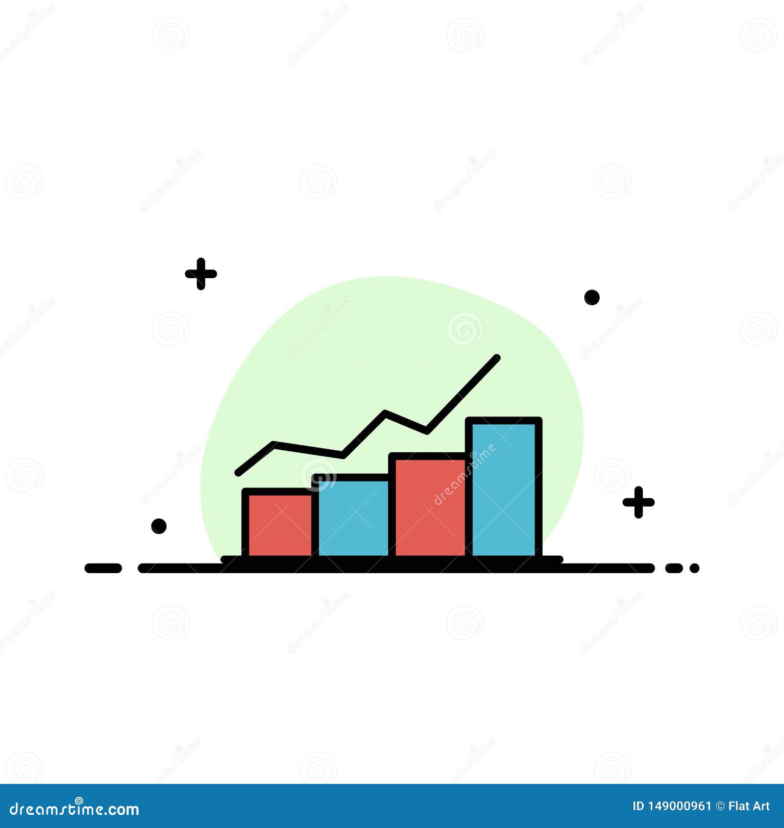 Growth, Chart, Flowchart, Graph, Increase, Progress Business Flat Line ...