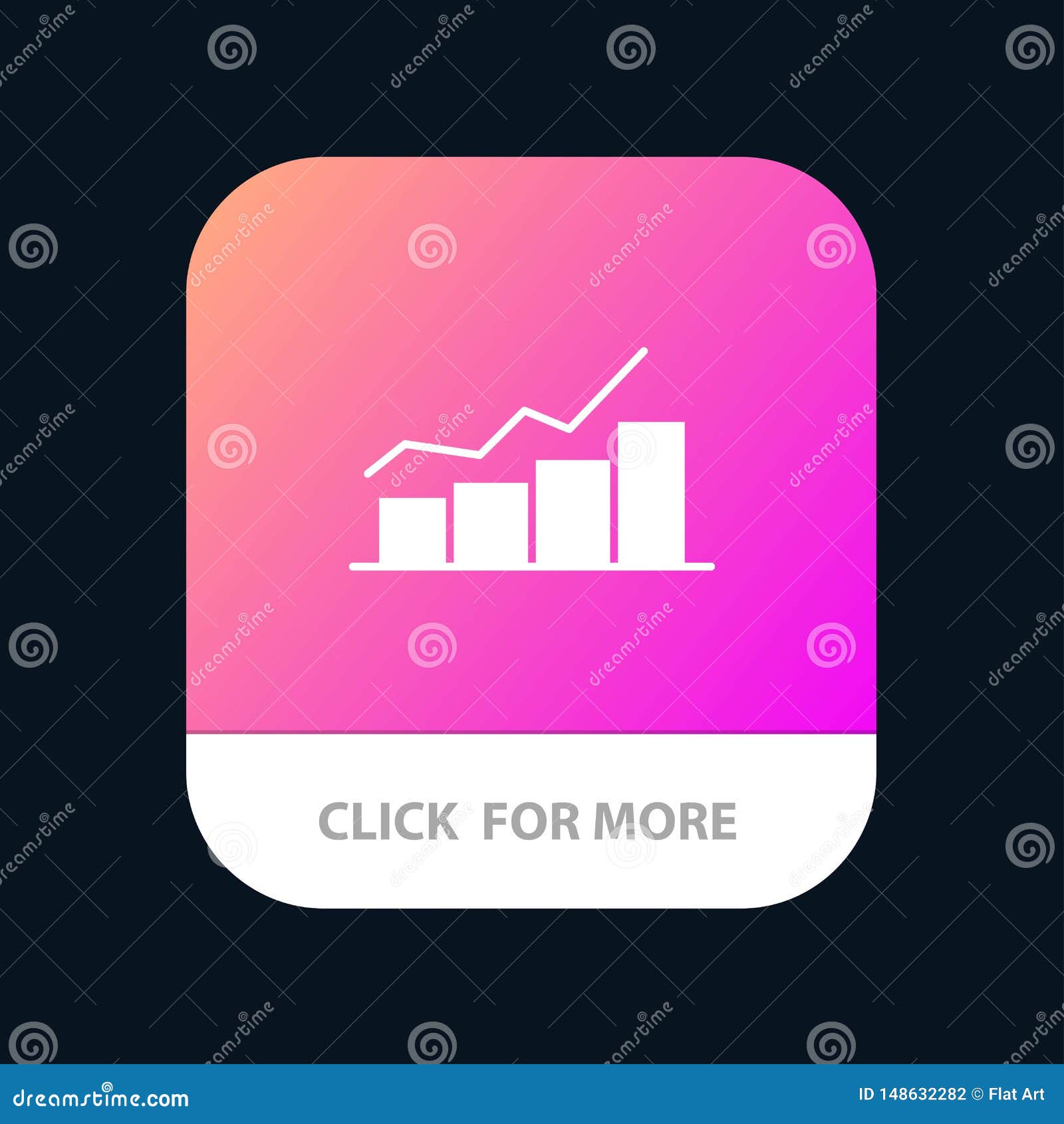 Growth, Chart, Flowchart, Graph, Increase, Progress Mobile App Button ...