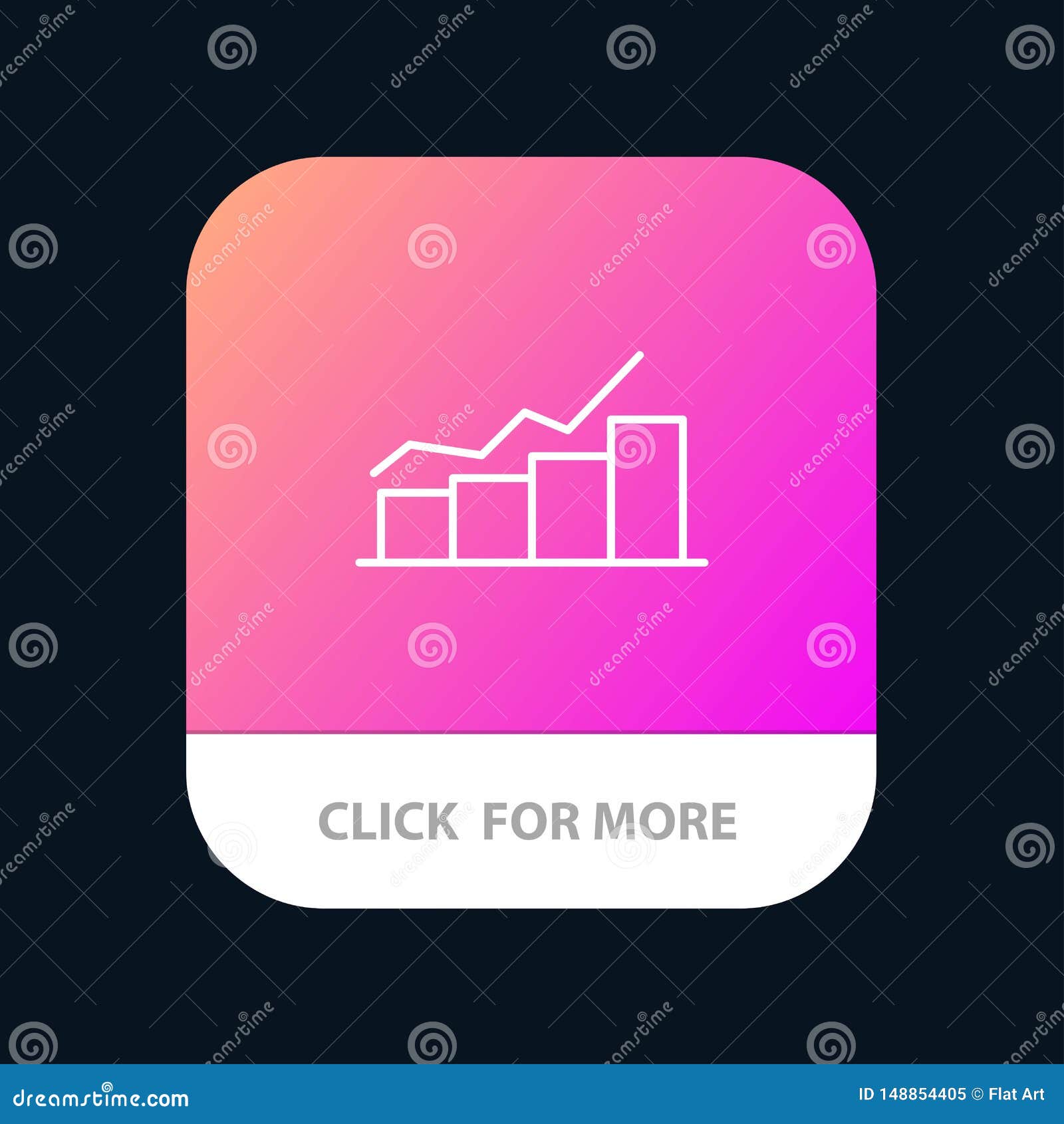 Growth, Chart, Flowchart, Graph, Increase, Progress Mobile App Button ...