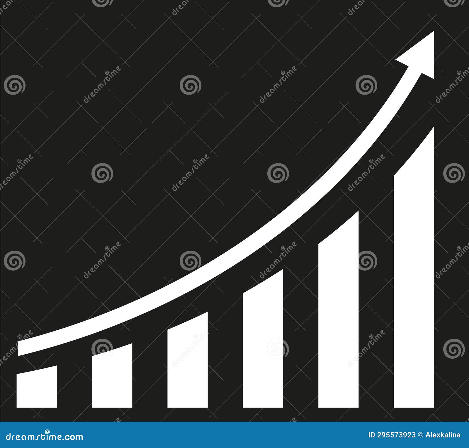 Growth Chart Graph with Rising Columns. Business and Financial Success ...