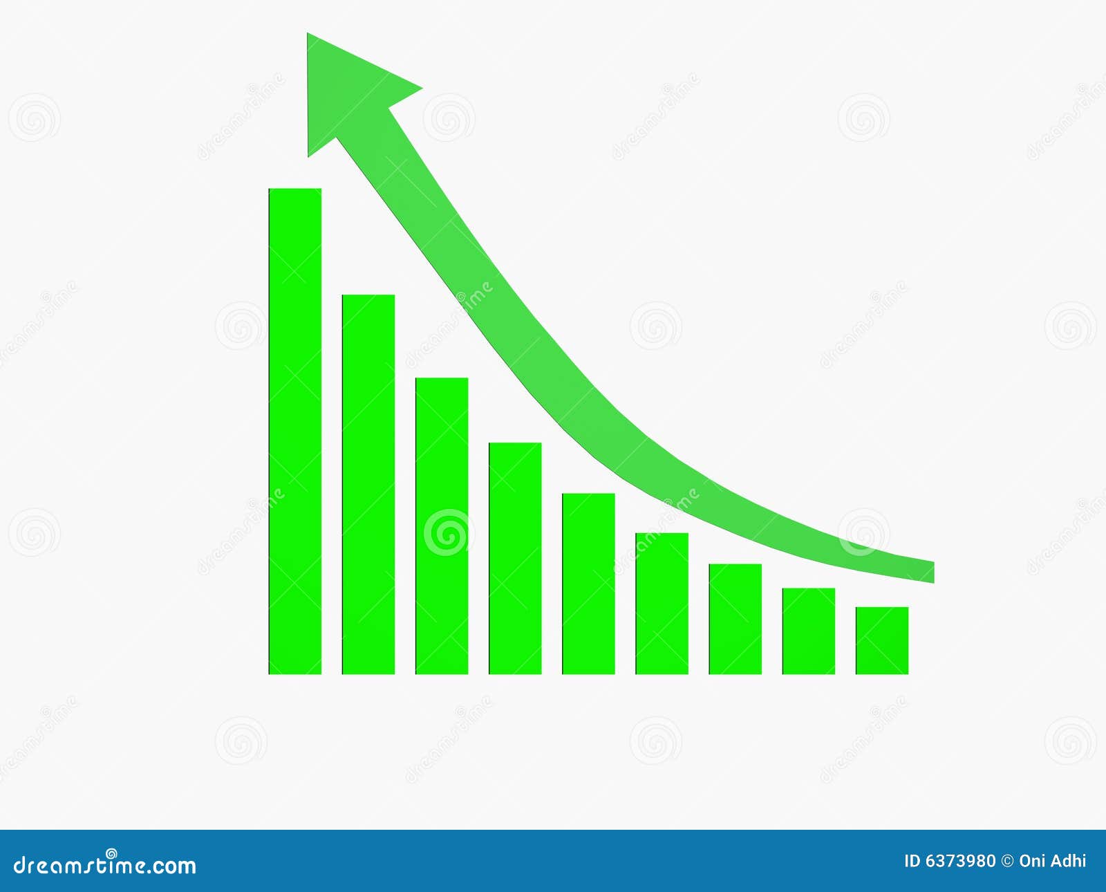 Growth chart green stock illustration. Illustration of dimensional ...