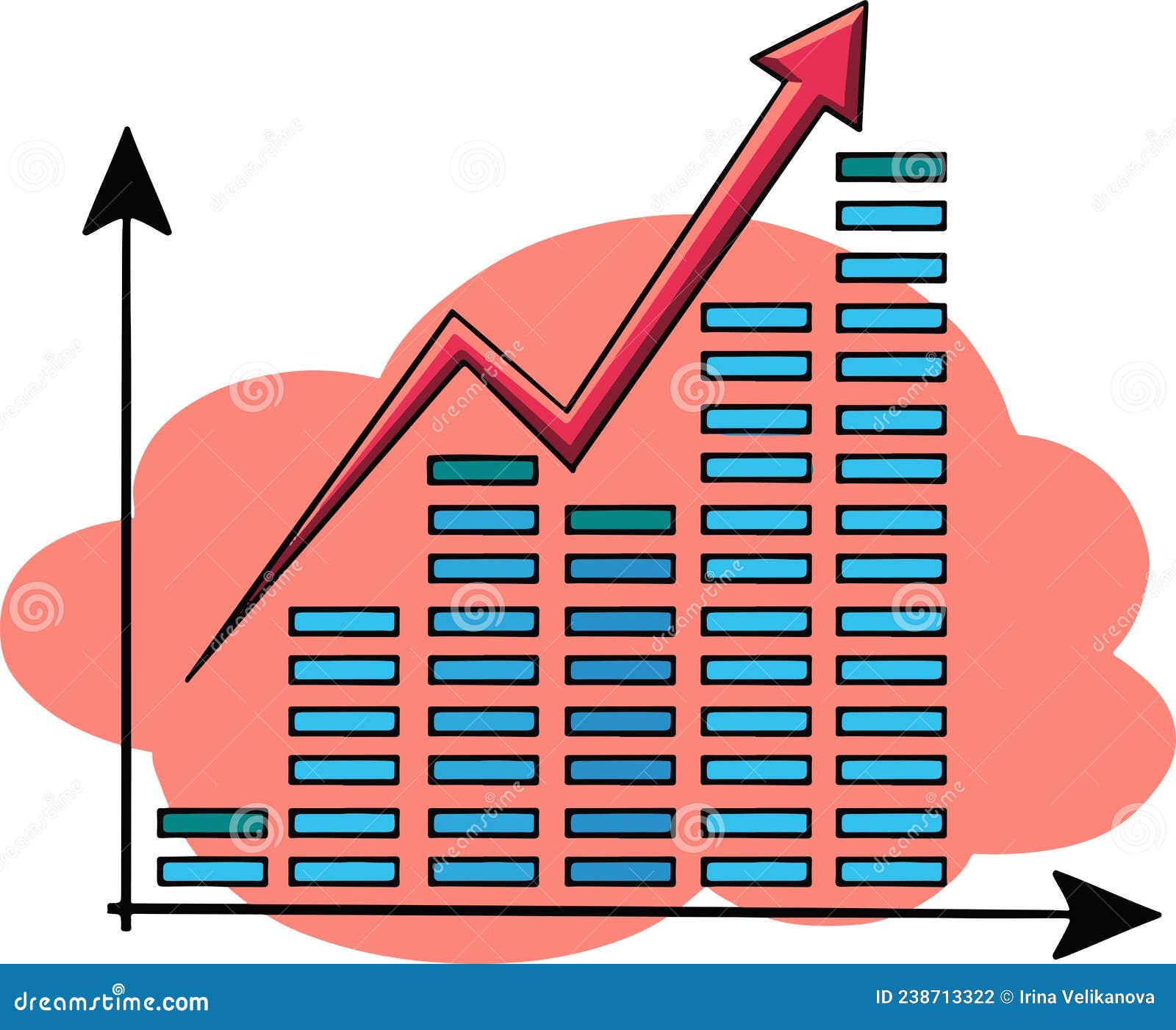 Growth Chart Hand Drawn Icon Stock Vector - Illustration of report ...