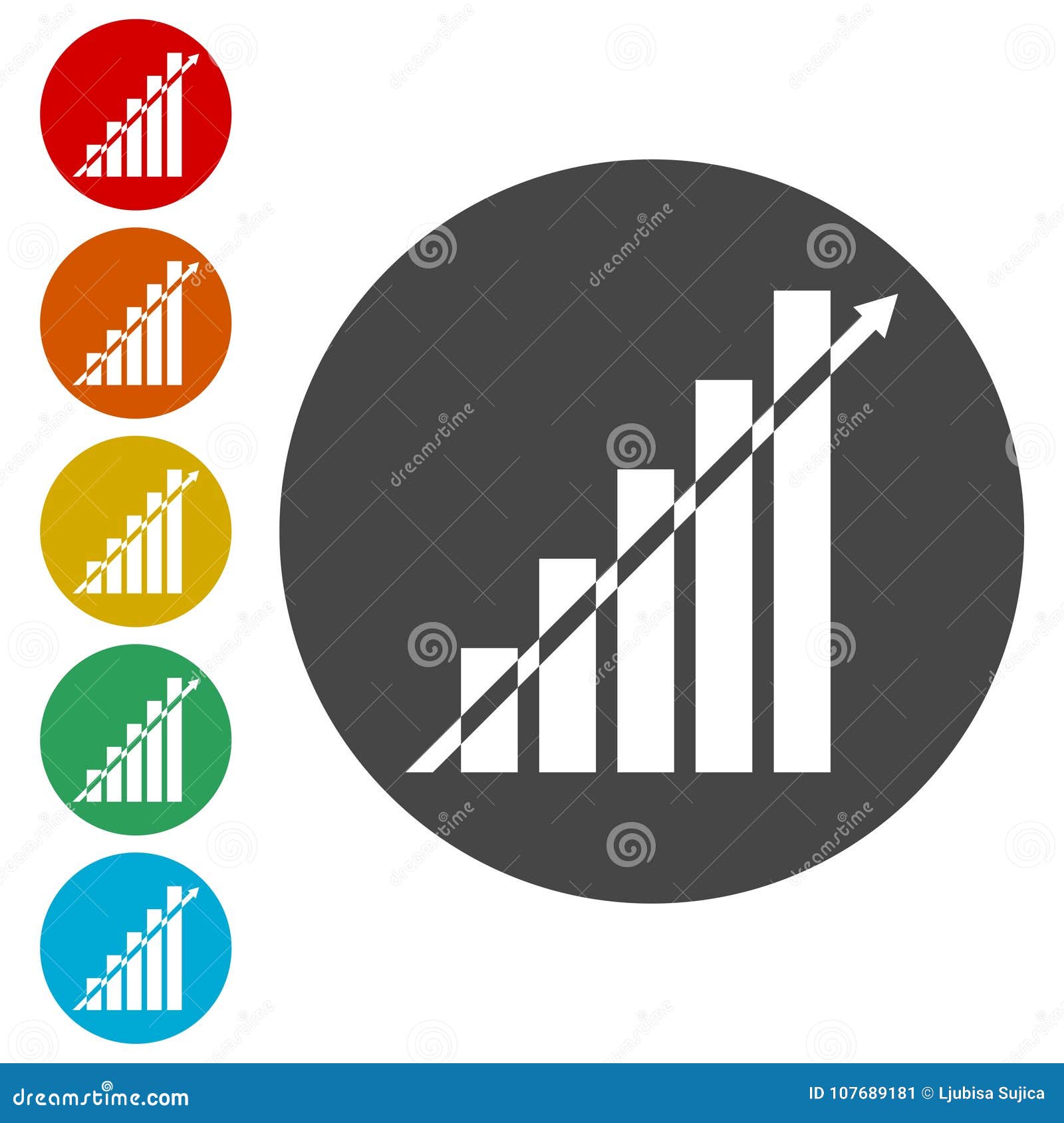 Simple Growth chart - icon stock illustration. Illustration of dollar ...