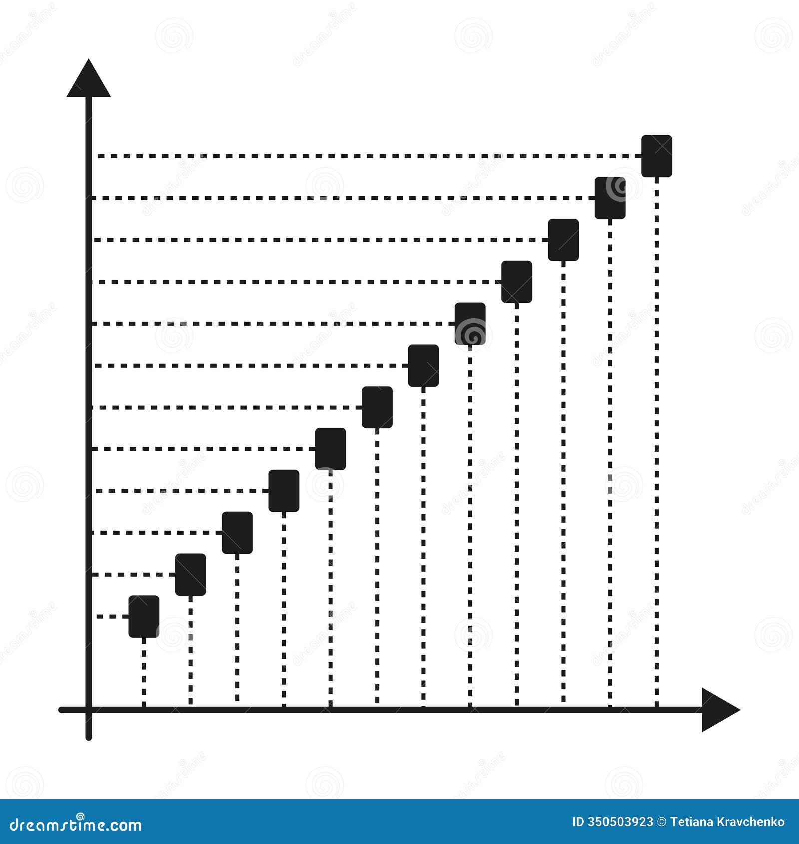 Growth Chart Icon. Statistical Graph Symbol. Vector Lines Design. Black ...