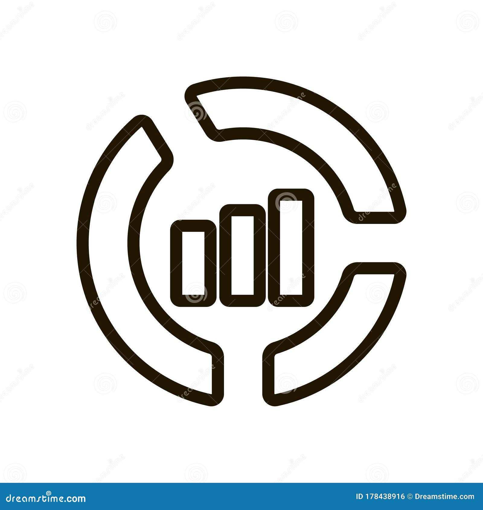 Growth Chart Icon on White Background. EPS 10. Vector Illustration ...