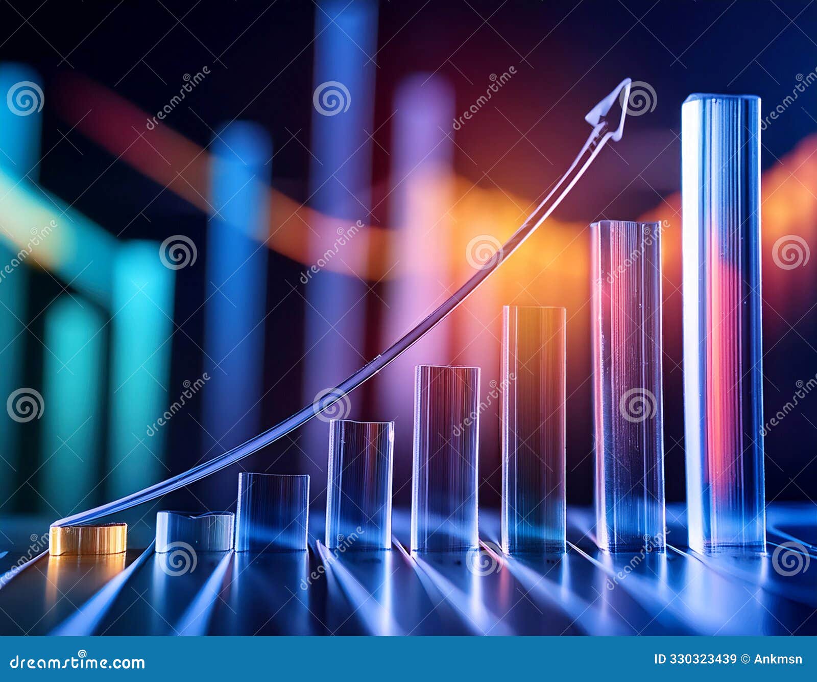 Growth Chart Illustrating Increase and Expansion Stock Illustration ...