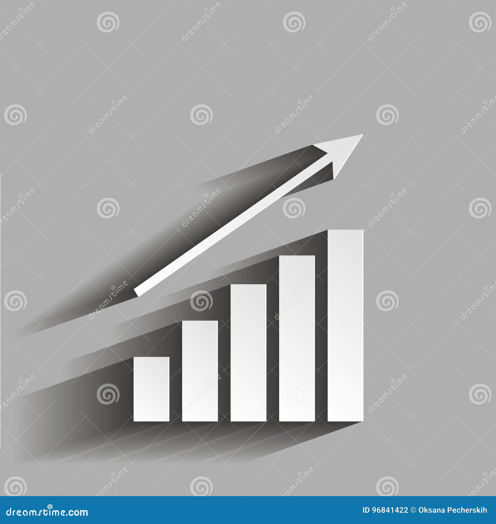 Growth Chart, Infographic, Chart Icon, Flat Vector Illustration Stock ...