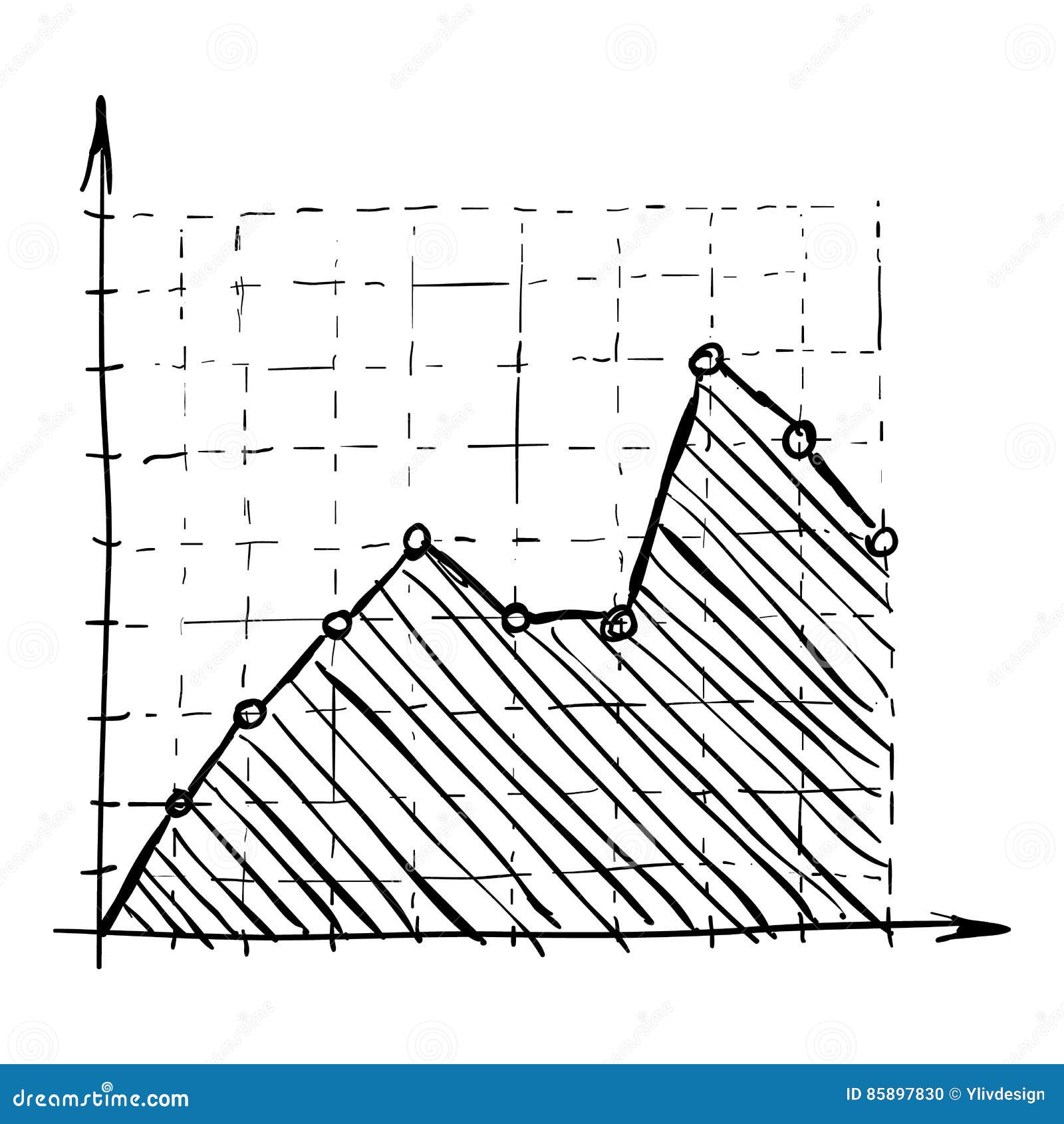Growth Chart Infographics, Hand Drawn Style Stock Vector - Illustration ...