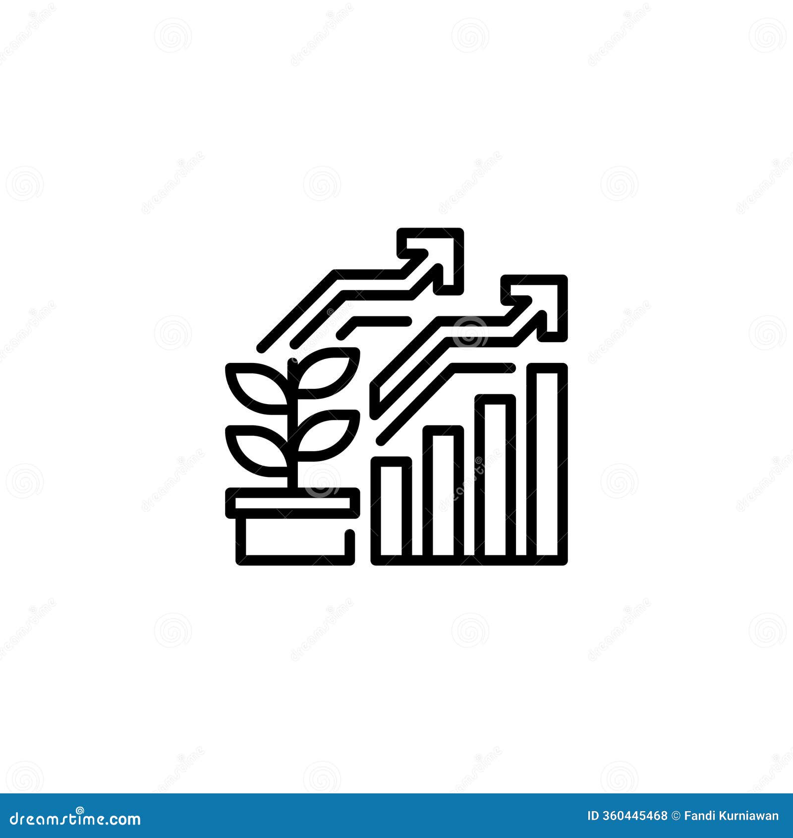 Growth Chart Line Icon. Universal Creative Premium Symbol. Vector Sign ...