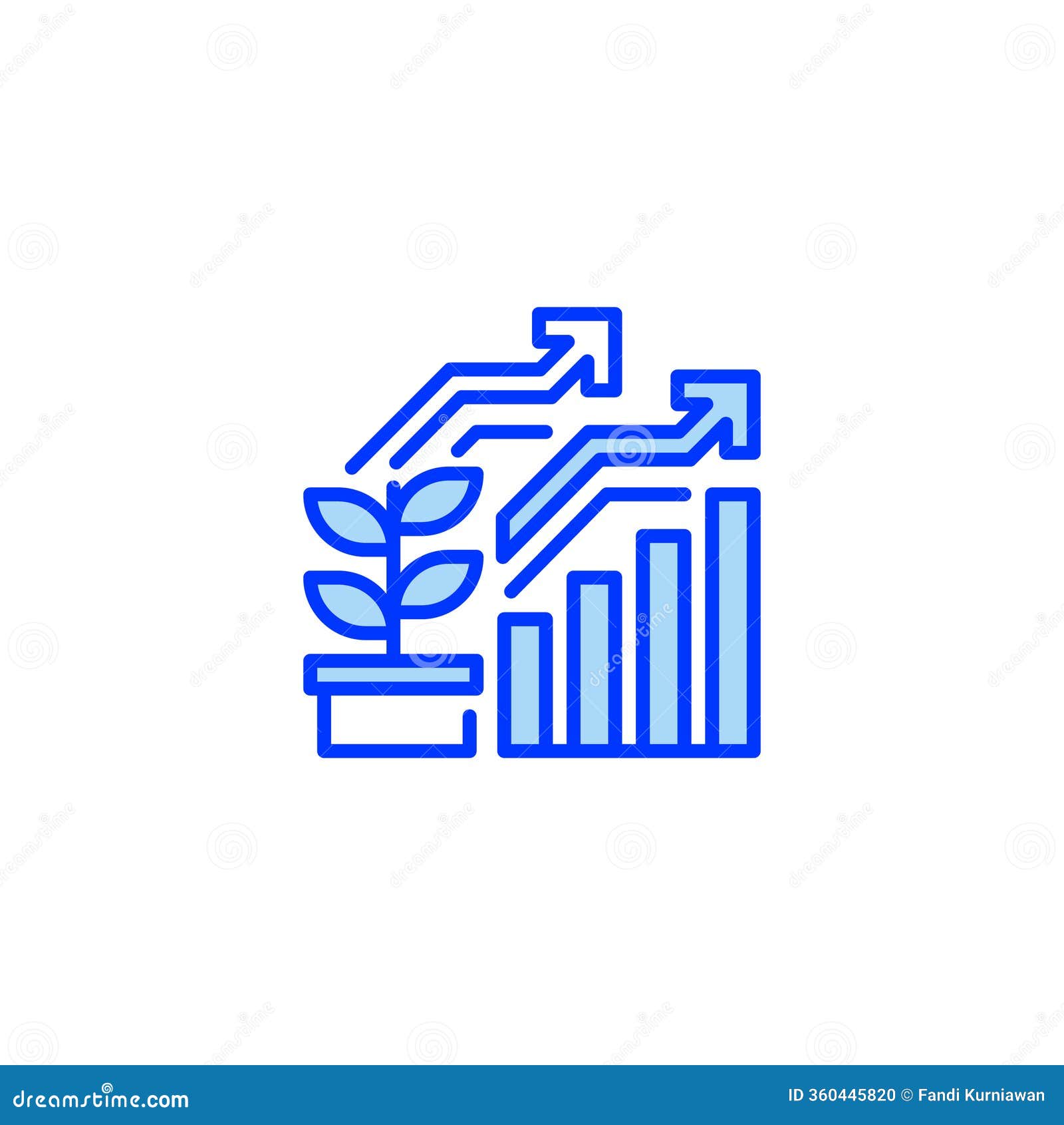 Growth Chart Line Icon. Universal Creative Premium Symbol. Vector Sign ...