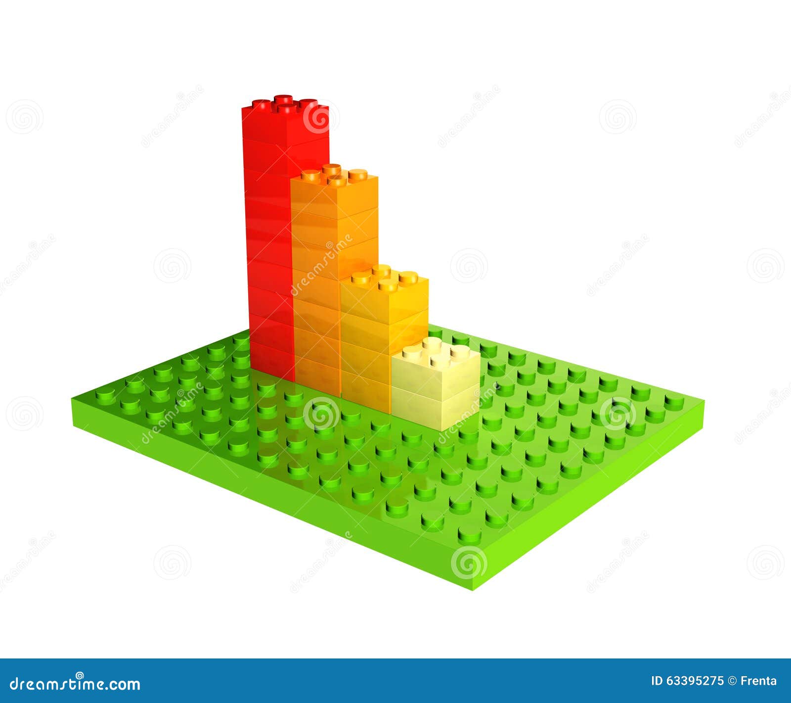 Growth Chart from Plastic Toy Blocks Stock Illustration - Illustration ...