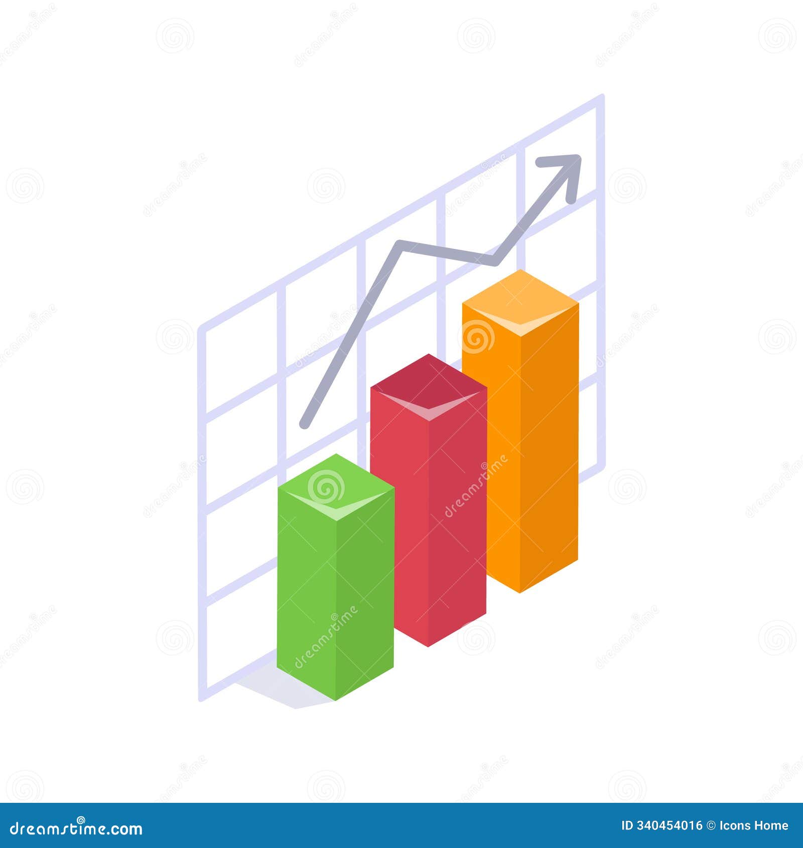 Growth Chart Representing Business Performance, Improvement, and Market ...