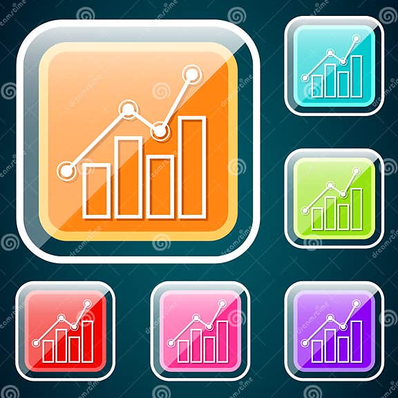 Growth chart symbol stock vector. Illustration of pack - 121412336