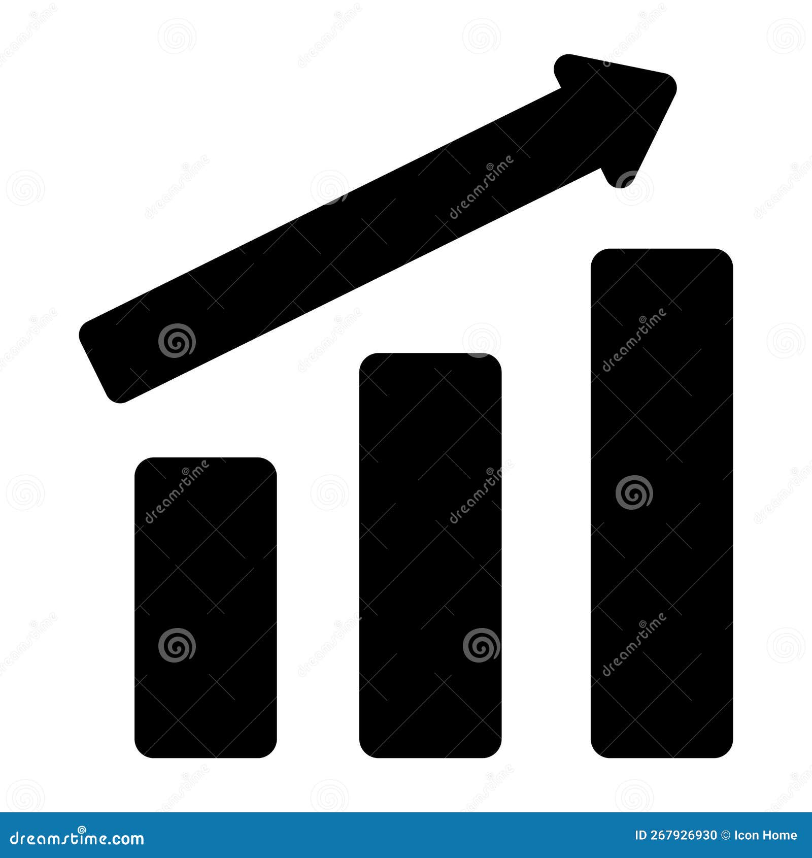 Growth Chart with Up Arrow Vector Icon Trendy Style Stock Vector ...