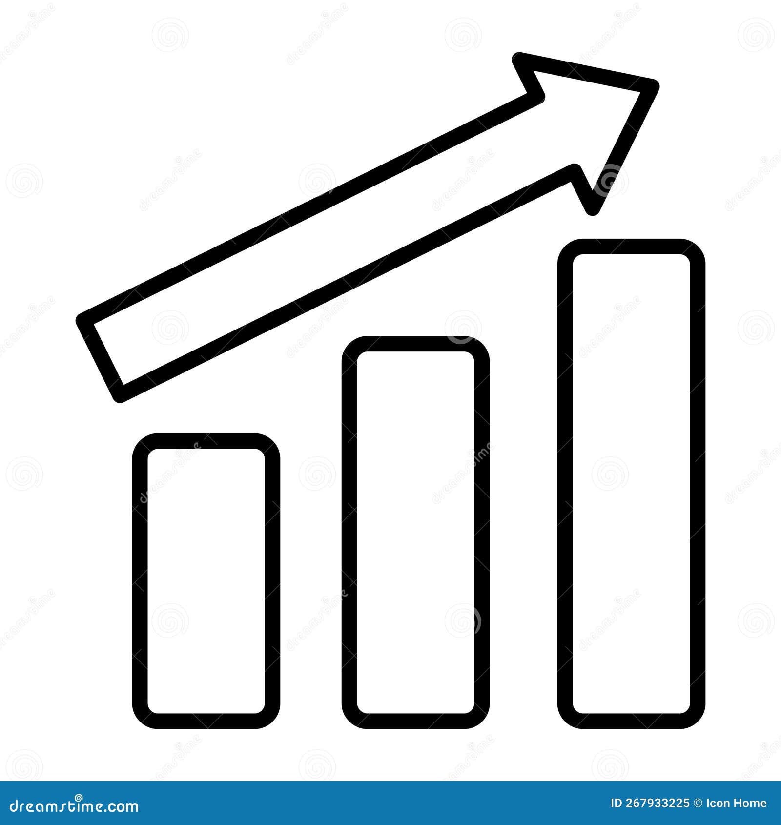 Growth Chart with Up Arrow Vector Icon Trendy Style Stock Vector ...