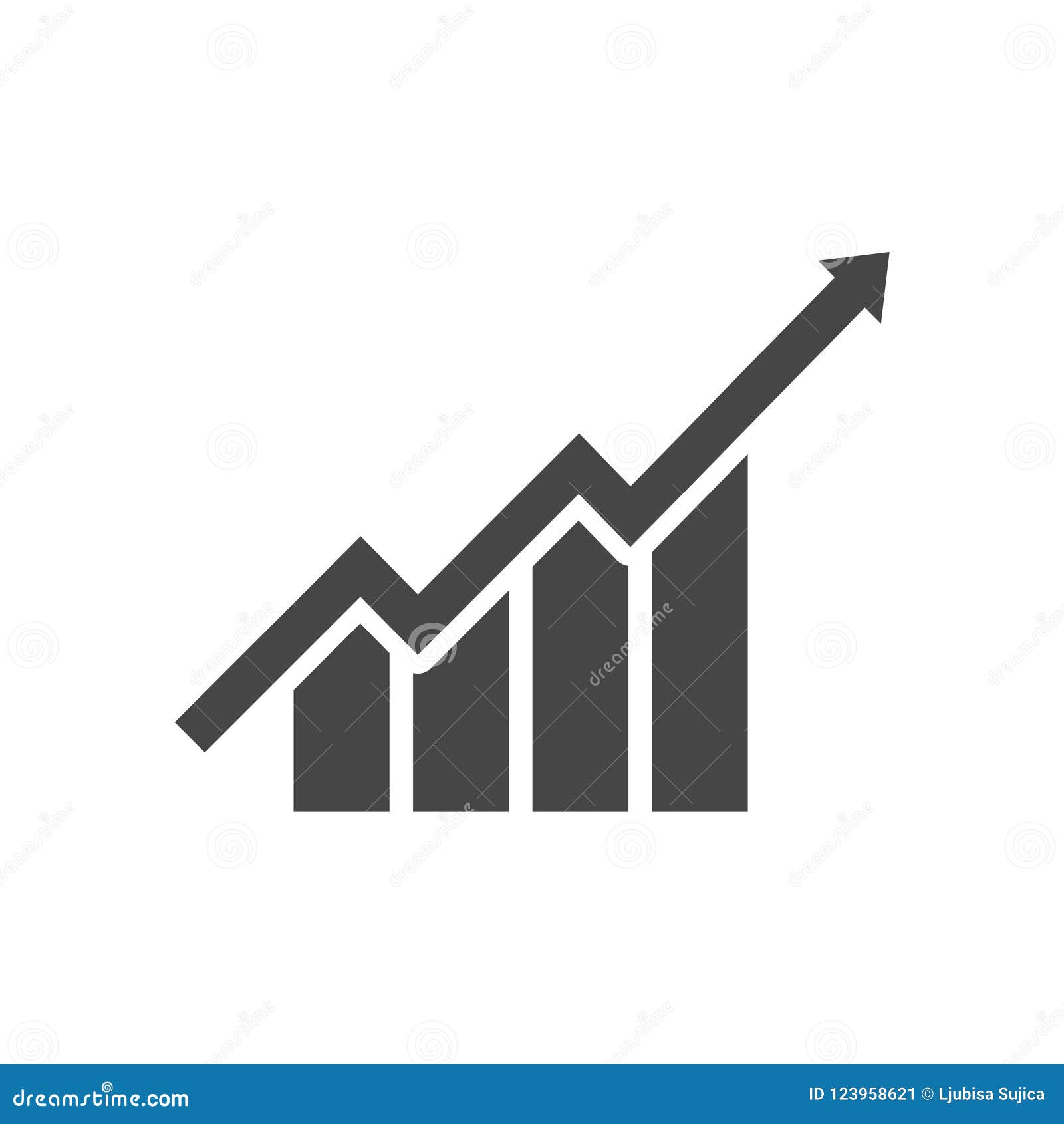 Growth chart - vector icon stock vector. Illustration of graph - 123958621 Growth chart - vector icon stock vector. Illustration of graph - 123958621