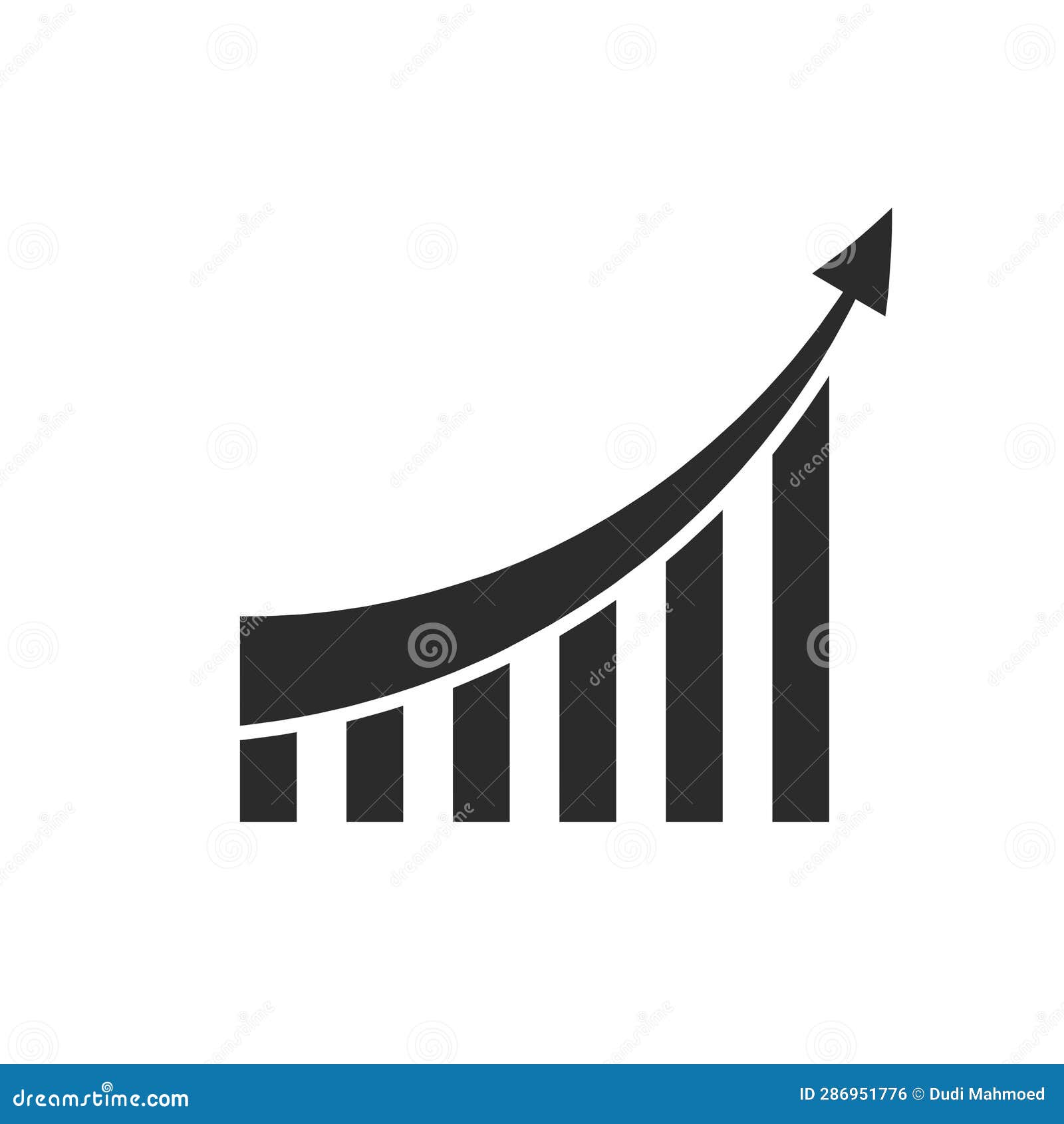 Growth Chart Vector Ilustration Stock Vector - Illustration of money ...
