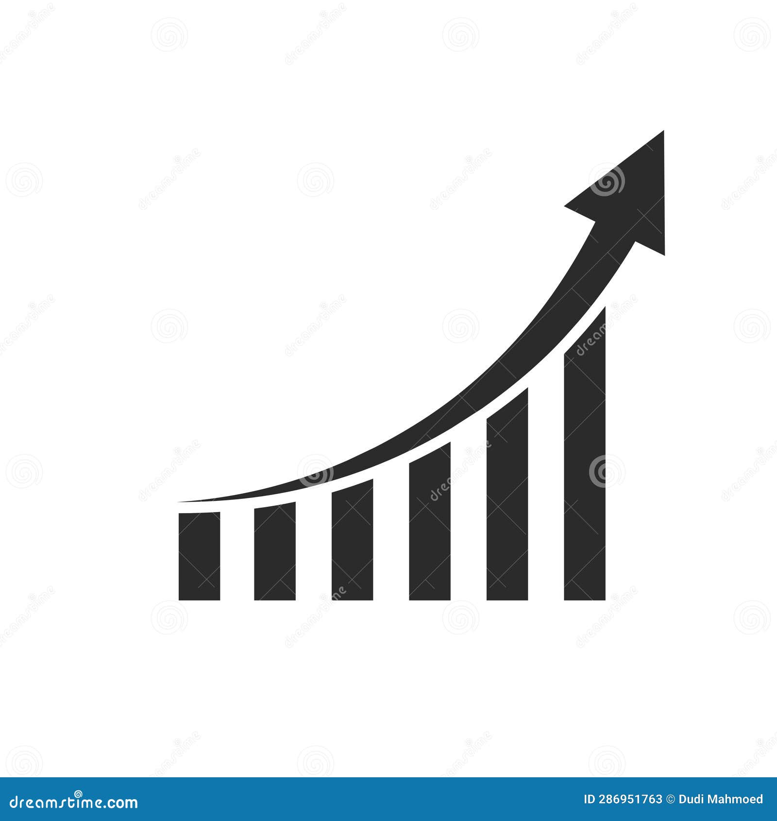 Bar Graph ,Graph Arrow Going Up Stock Vector - Illustration of diagram ...