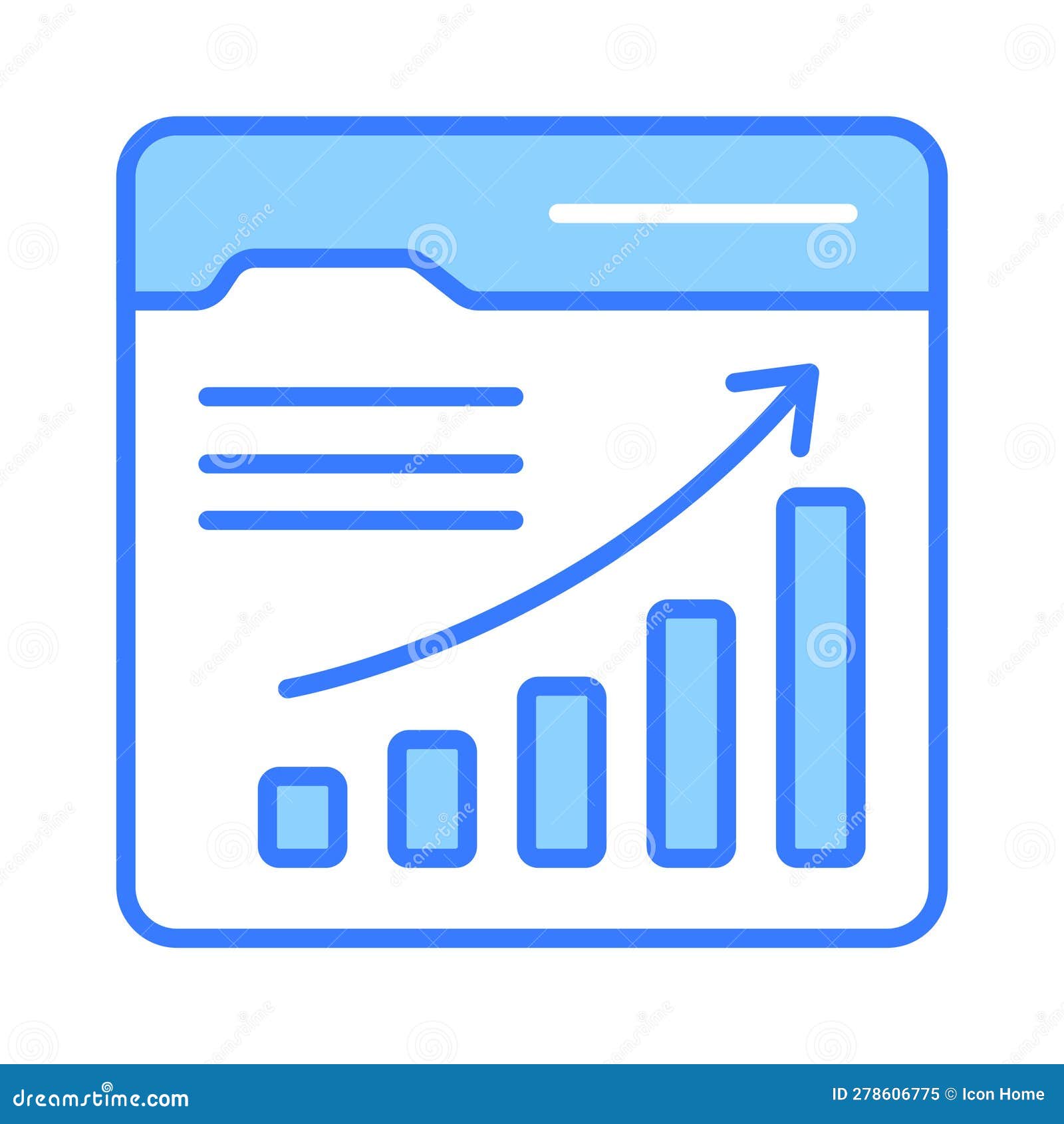 Growth Chart on Web Page Showing Vector Design of Web Analytics in ...