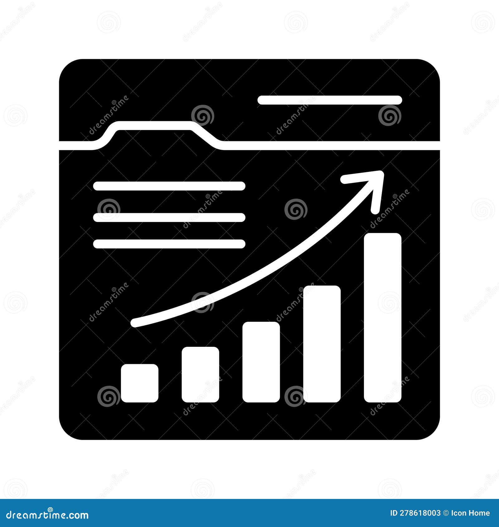 Growth Chart on Web Page Showing Vector Design of Web Analytics in ...