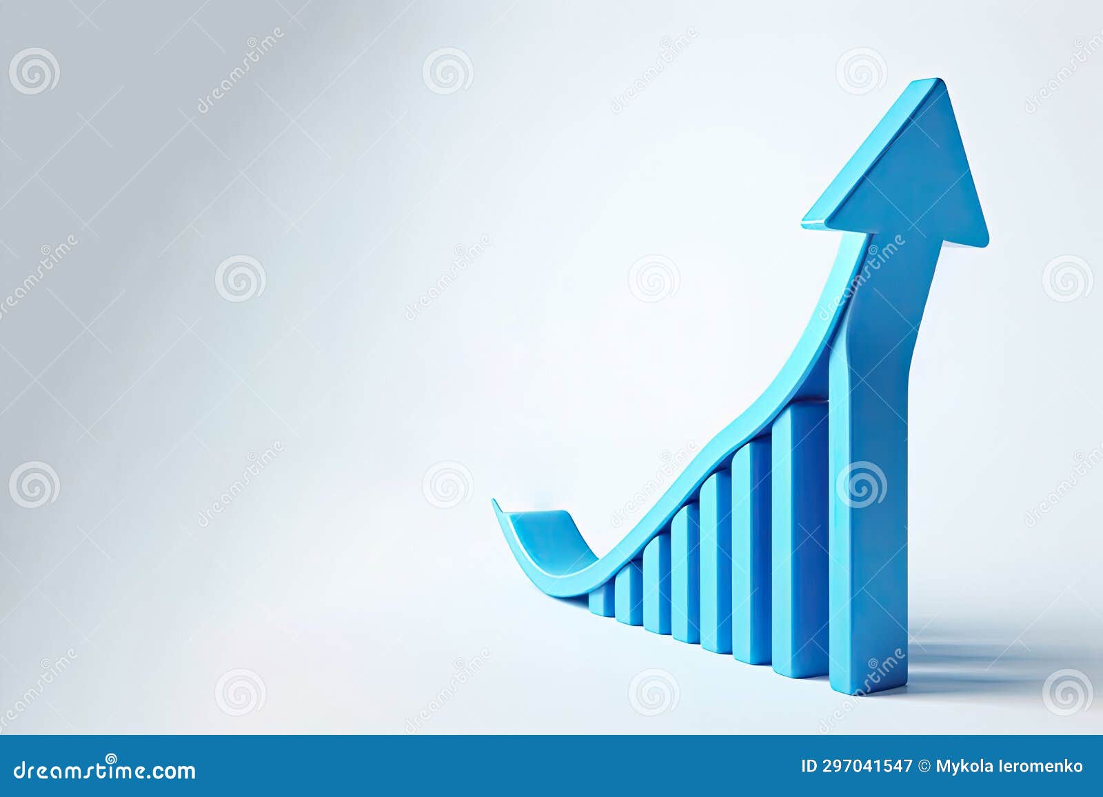 Growth Chart on White Background. Stock Illustration - Illustration of ...