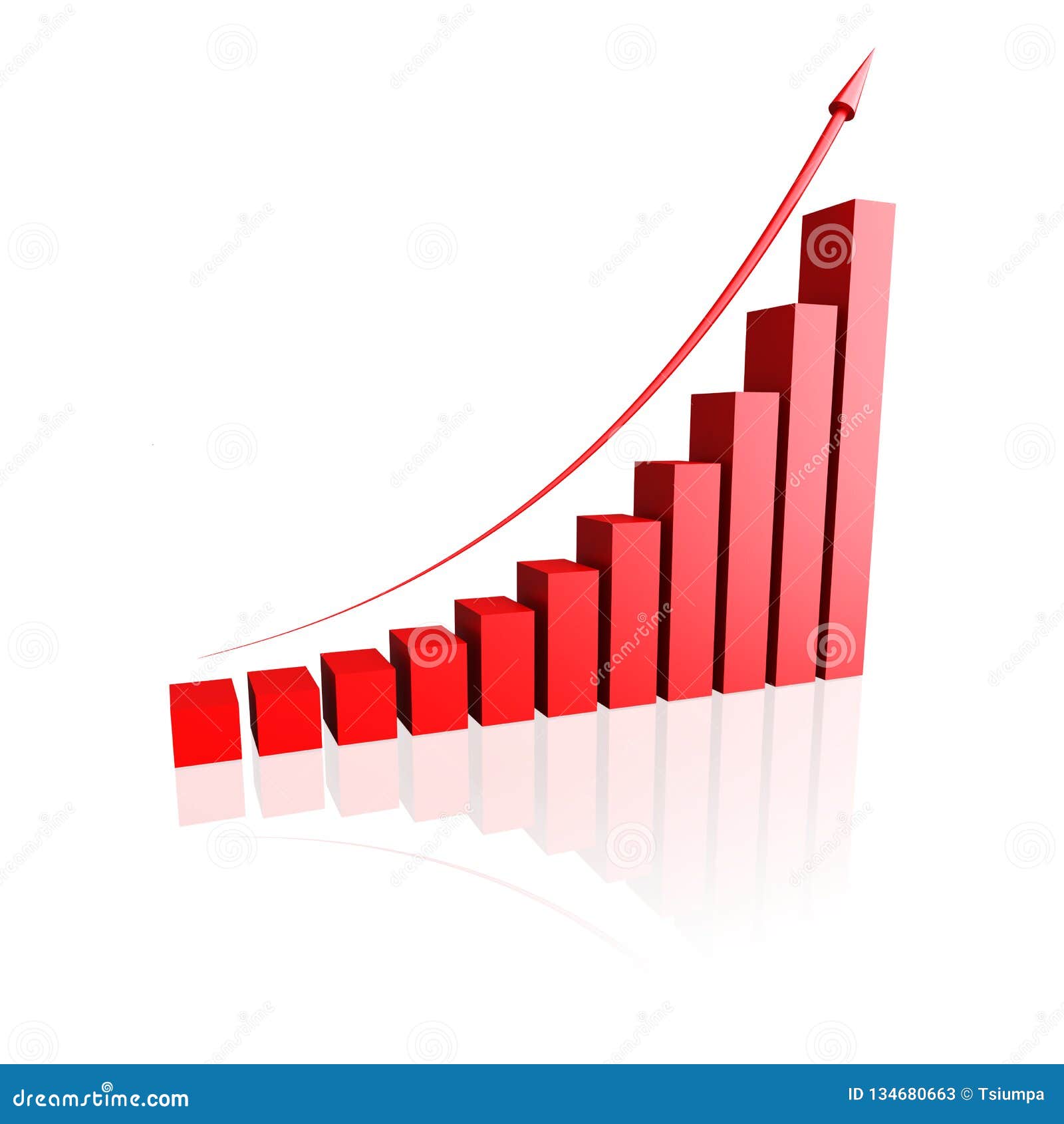Growth charts on a white stock illustration. Illustration of data ...