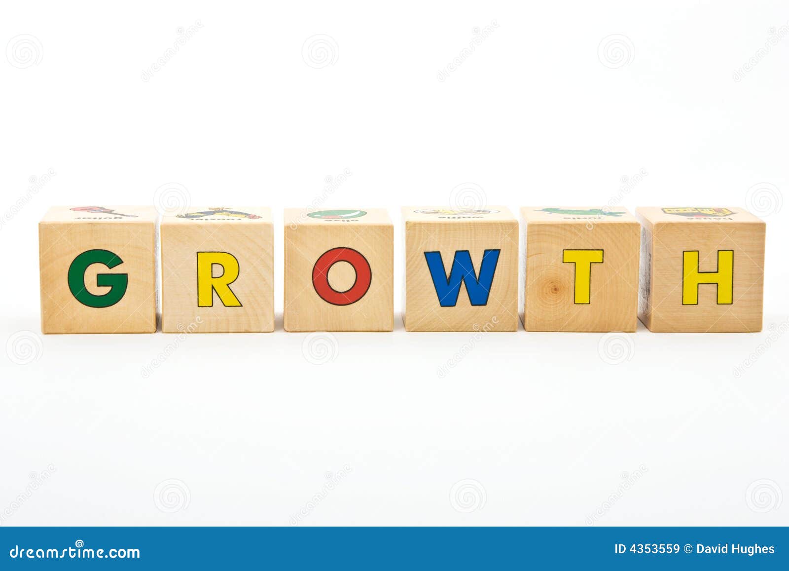 Growth childrens blocks stock image. Image of business - 4353559