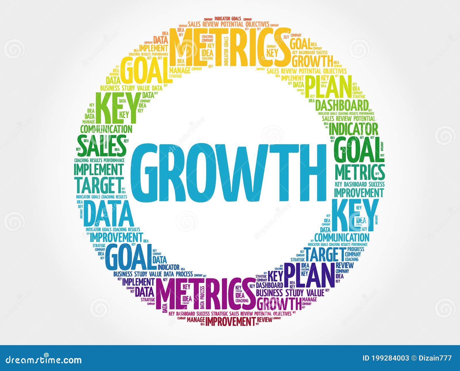 Growth circle word cloud stock illustration. Illustration of circle ...