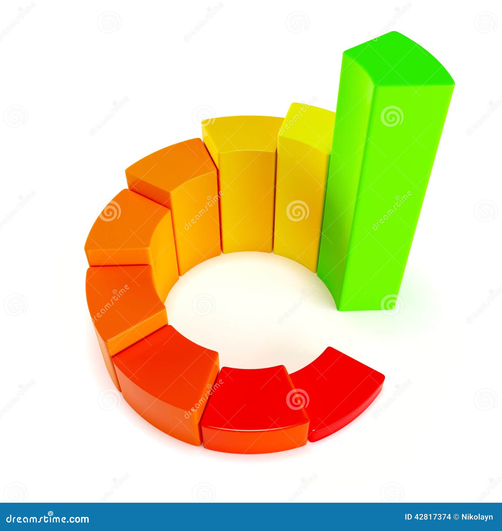 Growth circular chart stock illustration. Illustration of progress ...