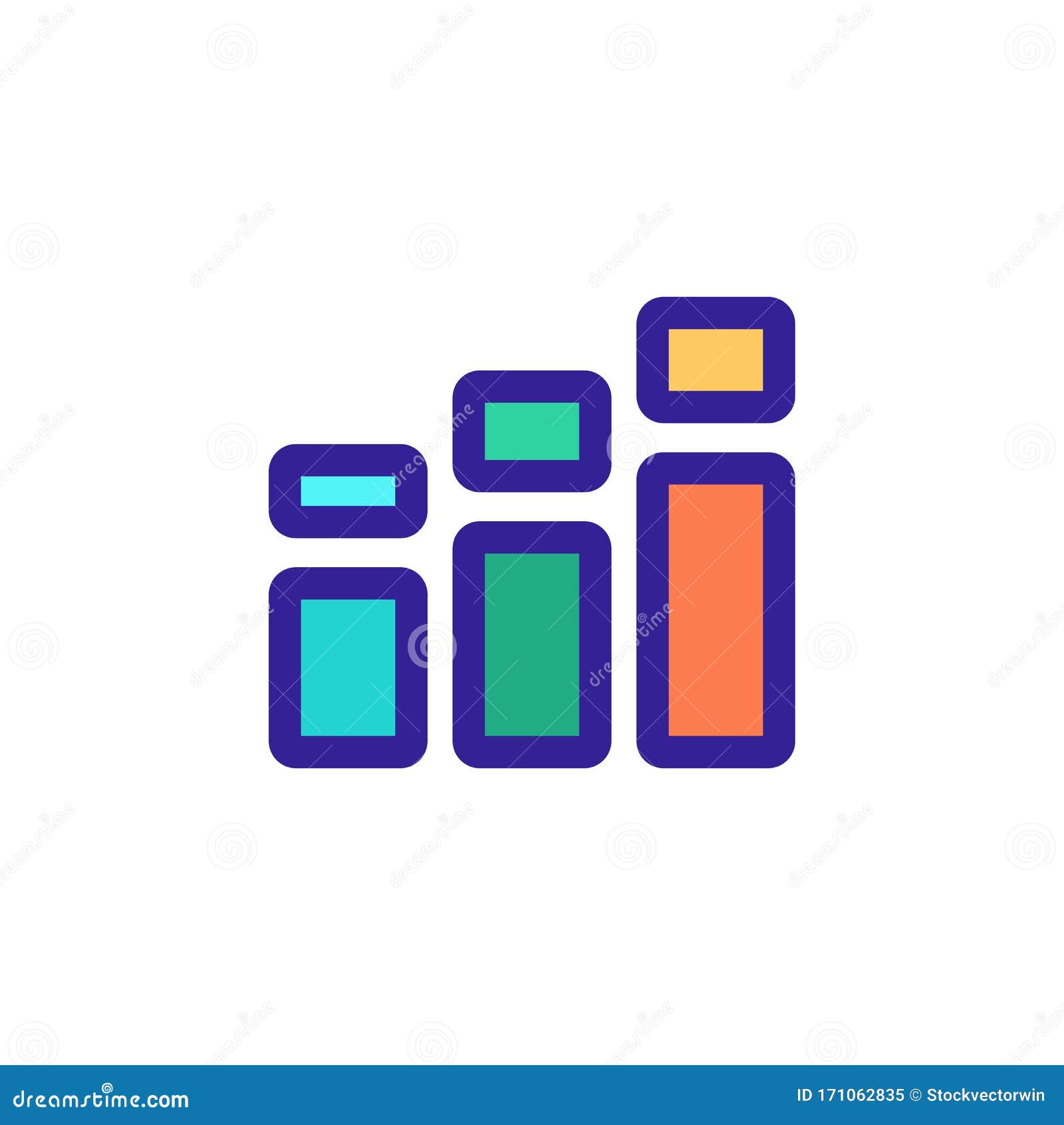 Growth Columns Icon Vector. Isolated Contour Symbol Illustration Stock ...