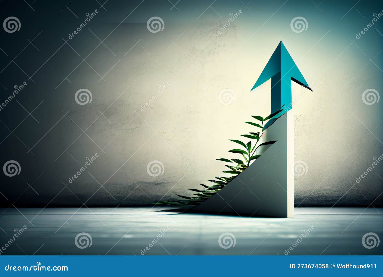 Growth Concept with an Arrow Going Up. Generate Ai Stock Illustration ...