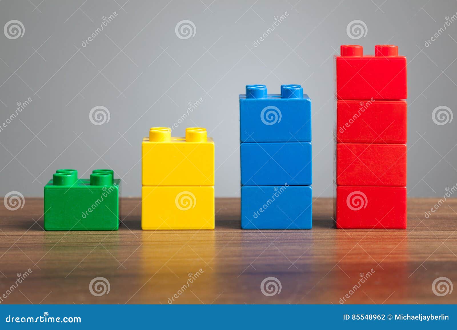 Growth Blocks Arranged As Progressive Graph Stock Photo | CartoonDealer ...