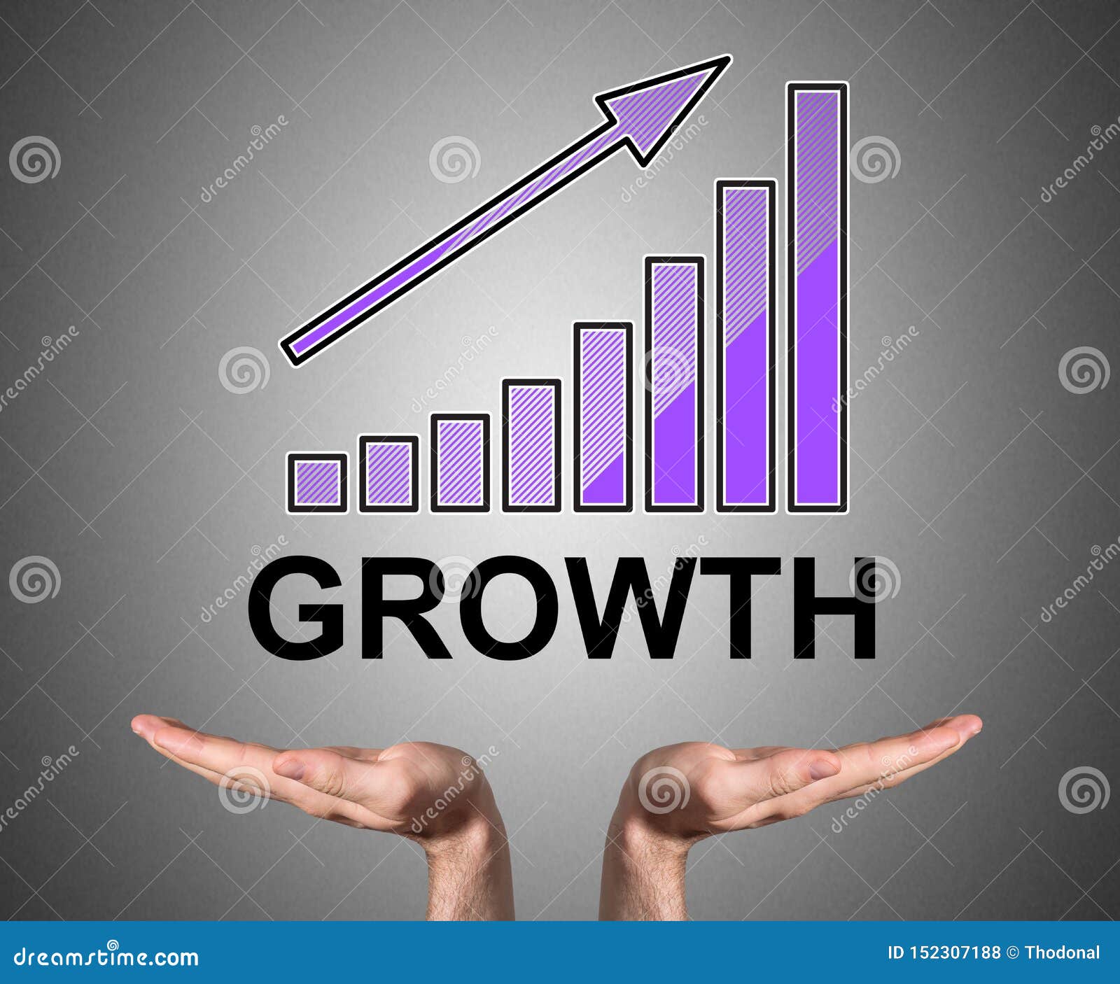 Growth Concept Sustained by Open Hands Stock Photo - Image of success ...