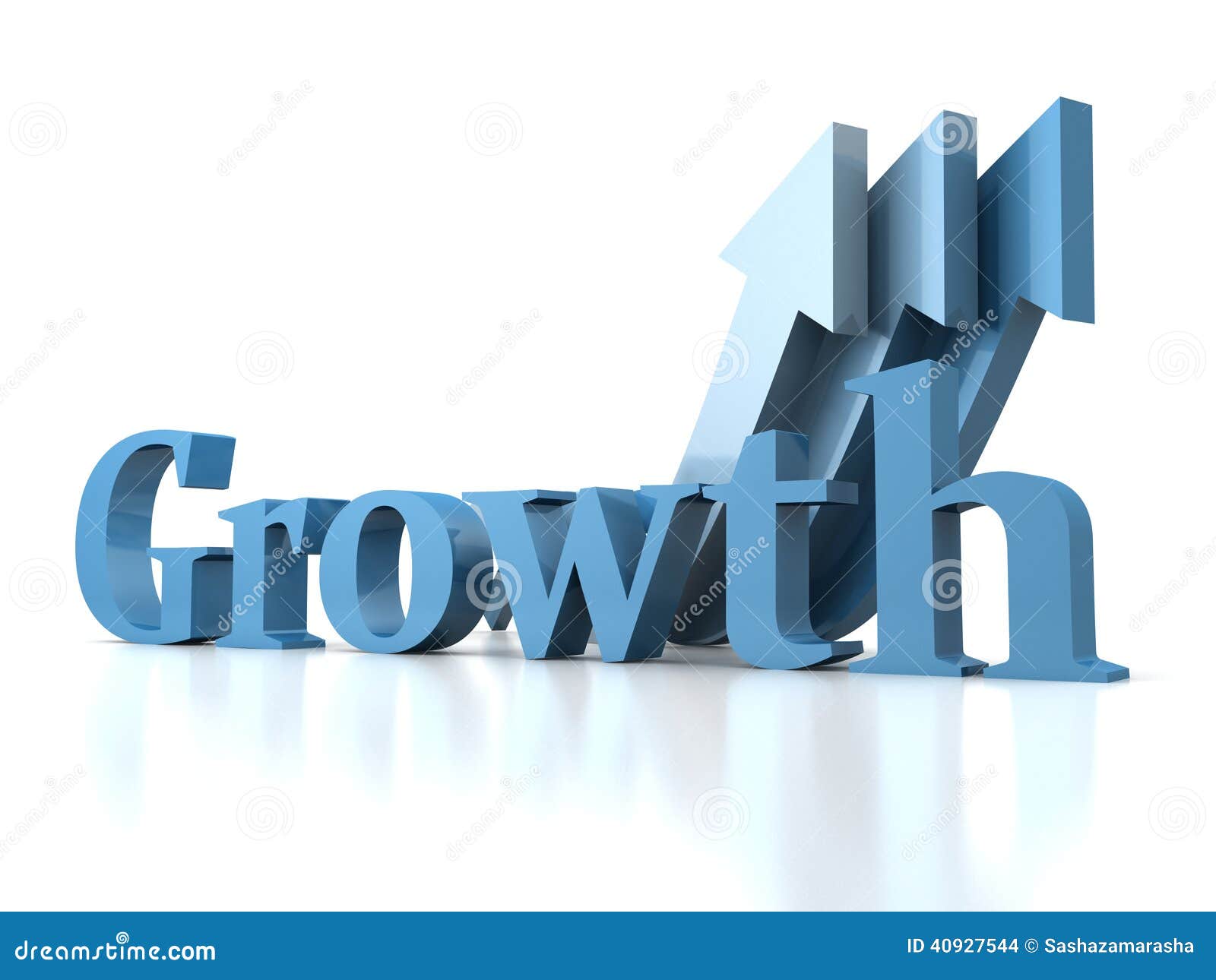 Growth Concept Text with Arrows Stock Illustration - Illustration of ...