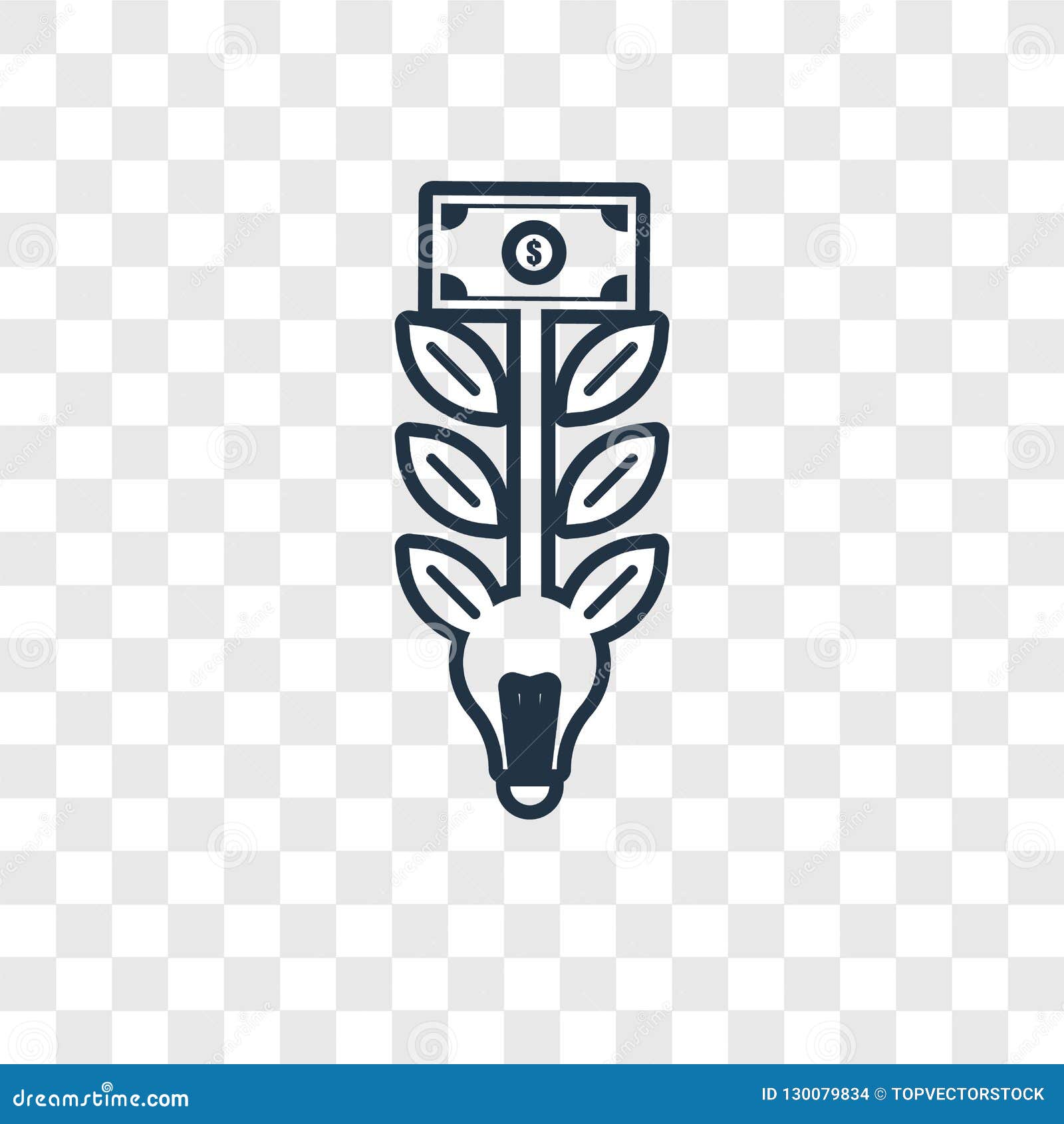 Growth Concept Vector Linear Icon Isolated on Transparent Background ...