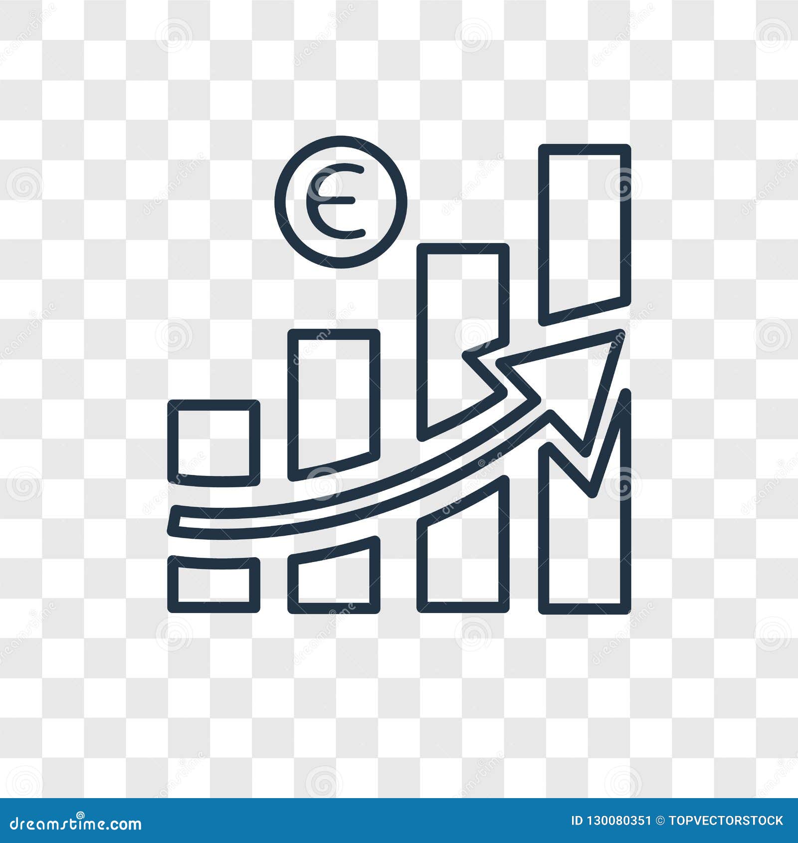 Growth Concept Vector Linear Icon Isolated on Transparent Background ...