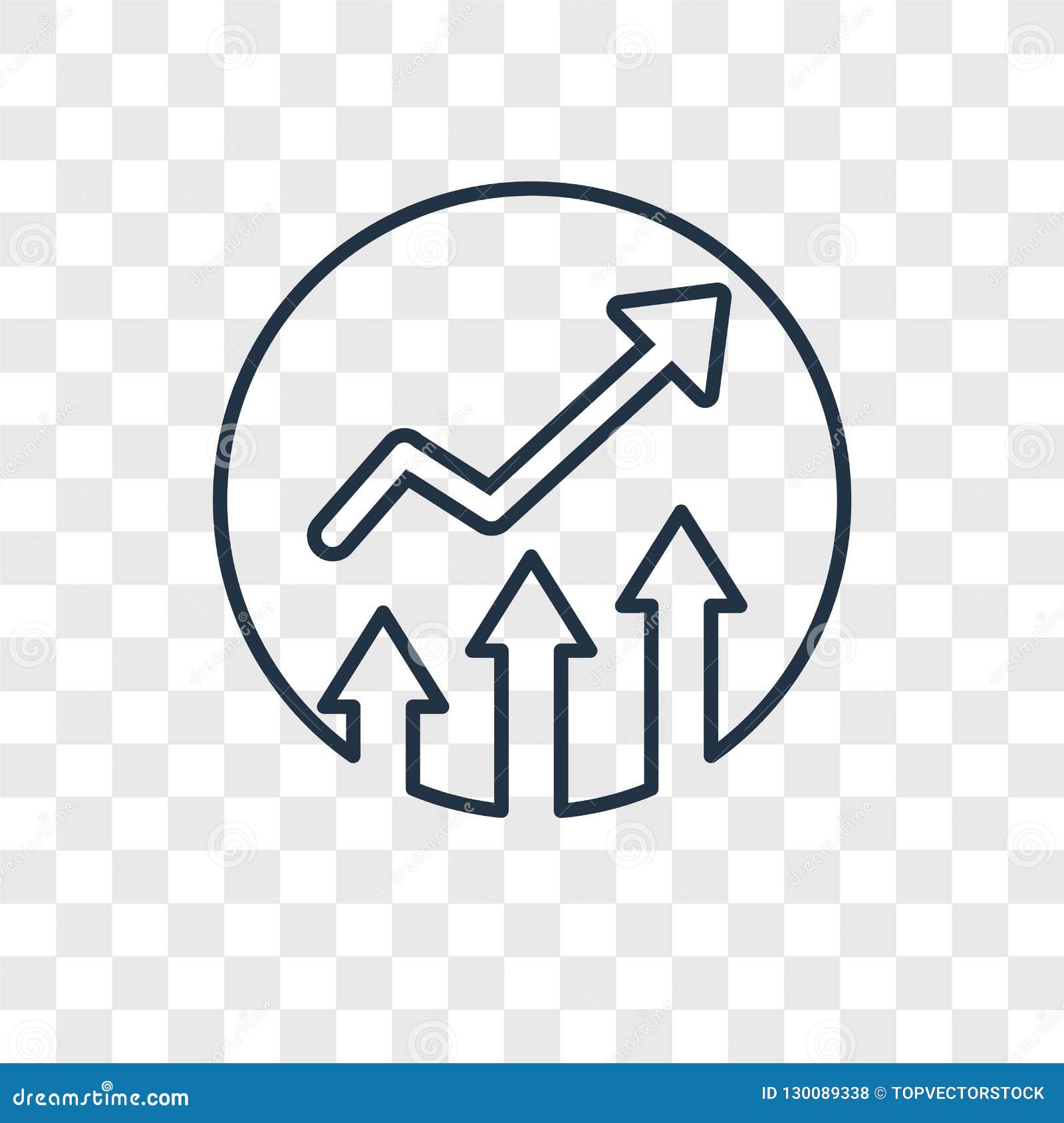 Growth Concept Vector Linear Icon Isolated on Transparent Background ...