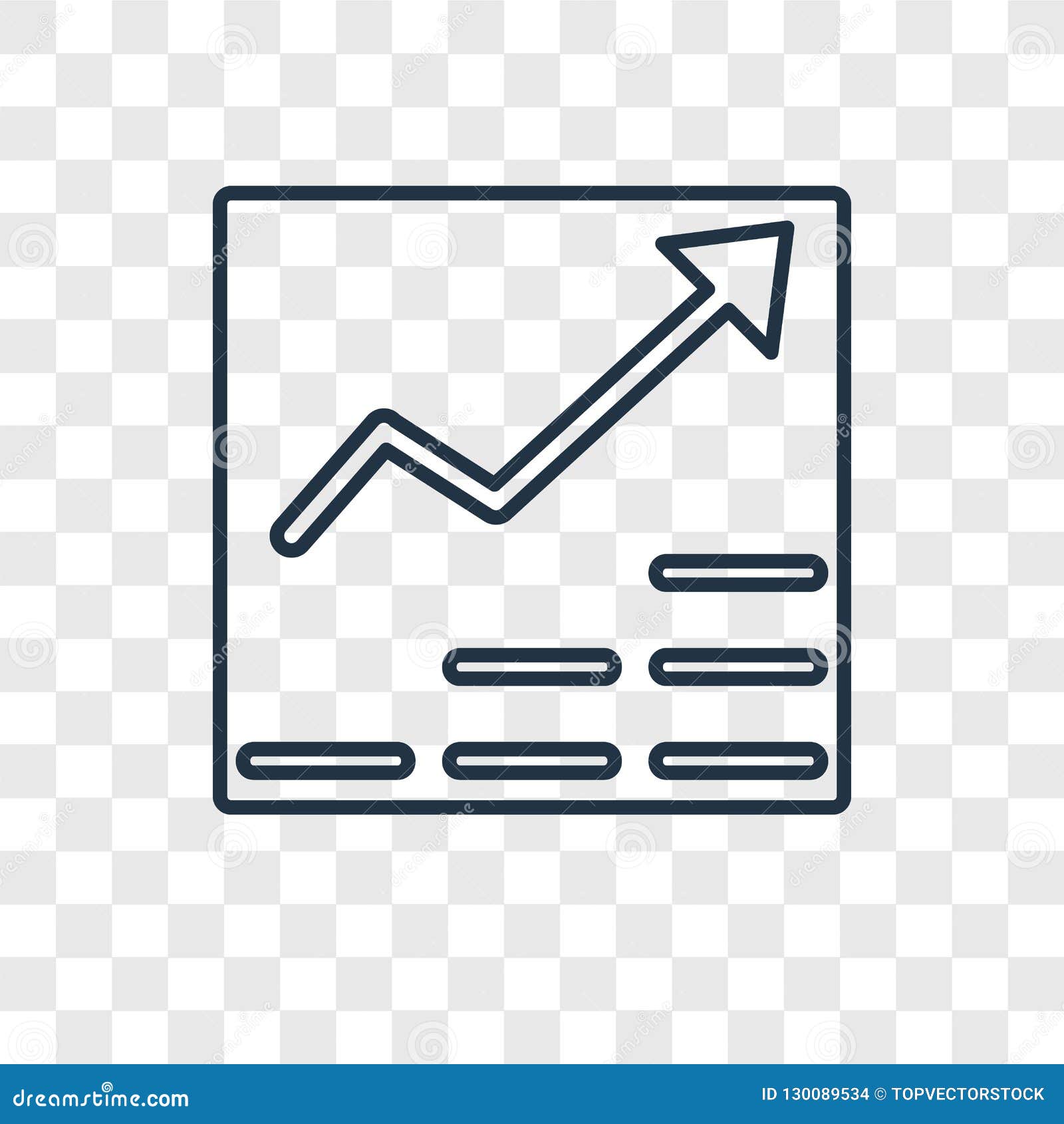 Growth Concept Vector Linear Icon Isolated on Transparent Background ...