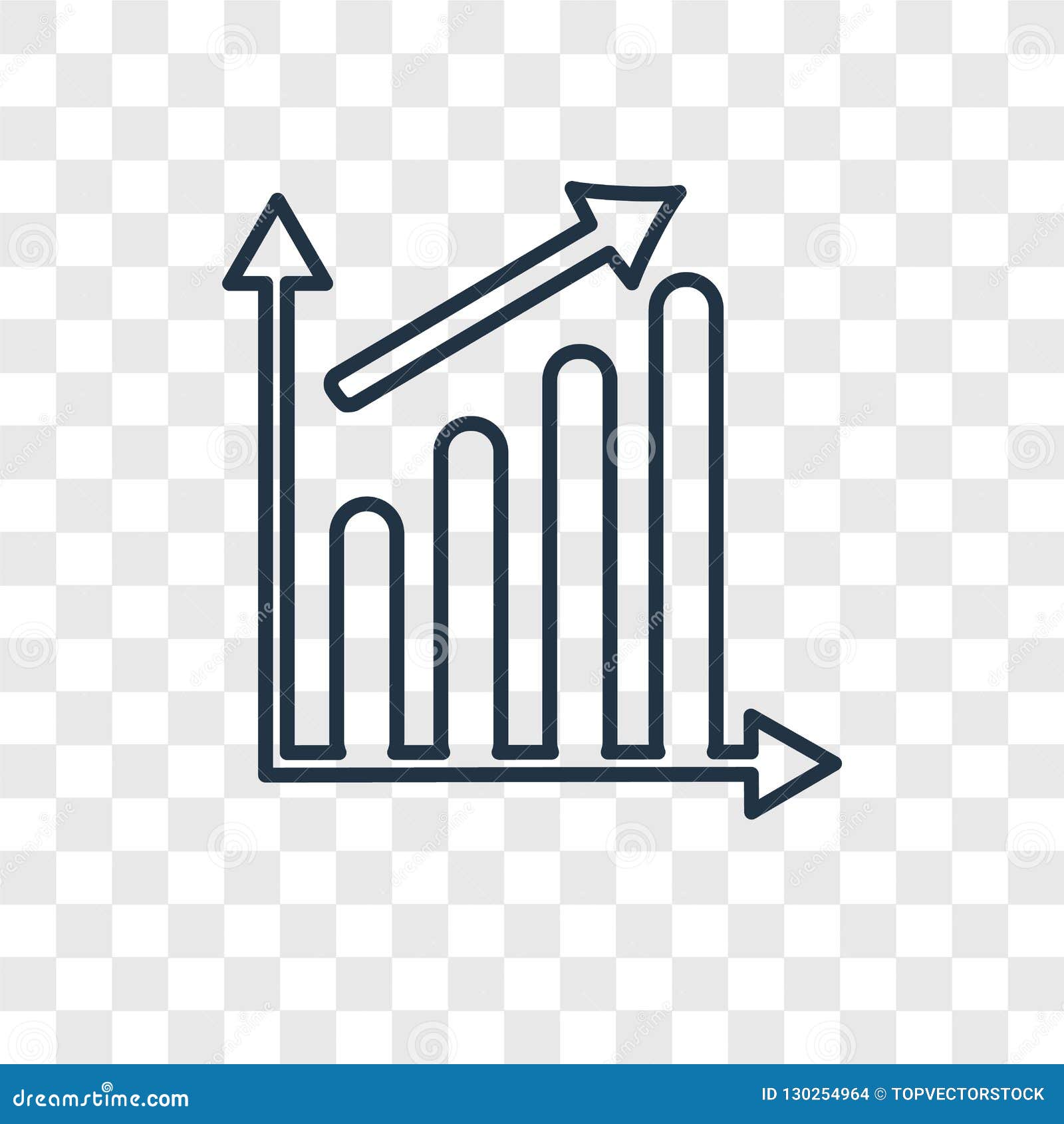 Growth Concept Vector Linear Icon Isolated on Transparent Background ...