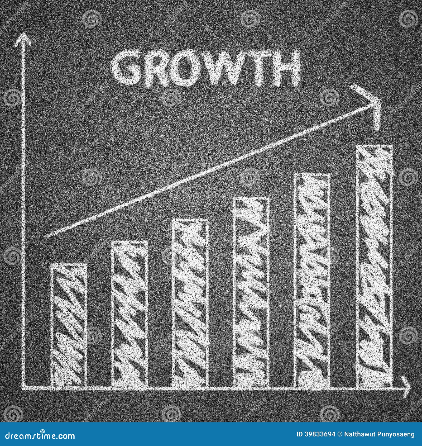 Growth Concept Written on Blackboard Stock Photo - Image of billboard ...