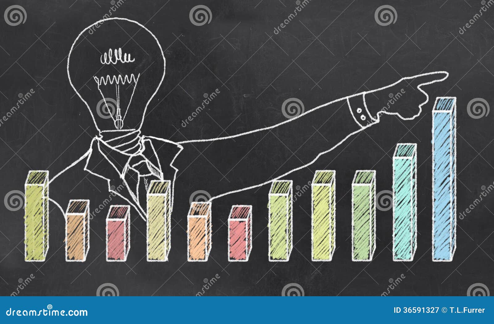 Growth with Creative Businessman Stock Illustration - Illustration of ...